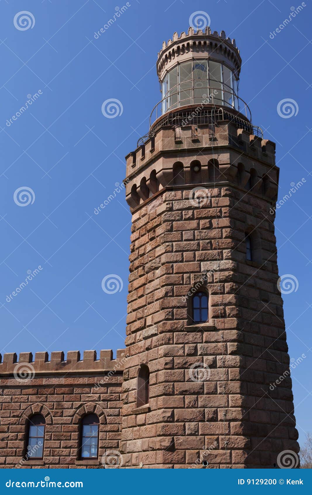 Twin Lights: North Tower, Front View Stock Photo - Image of historic ...