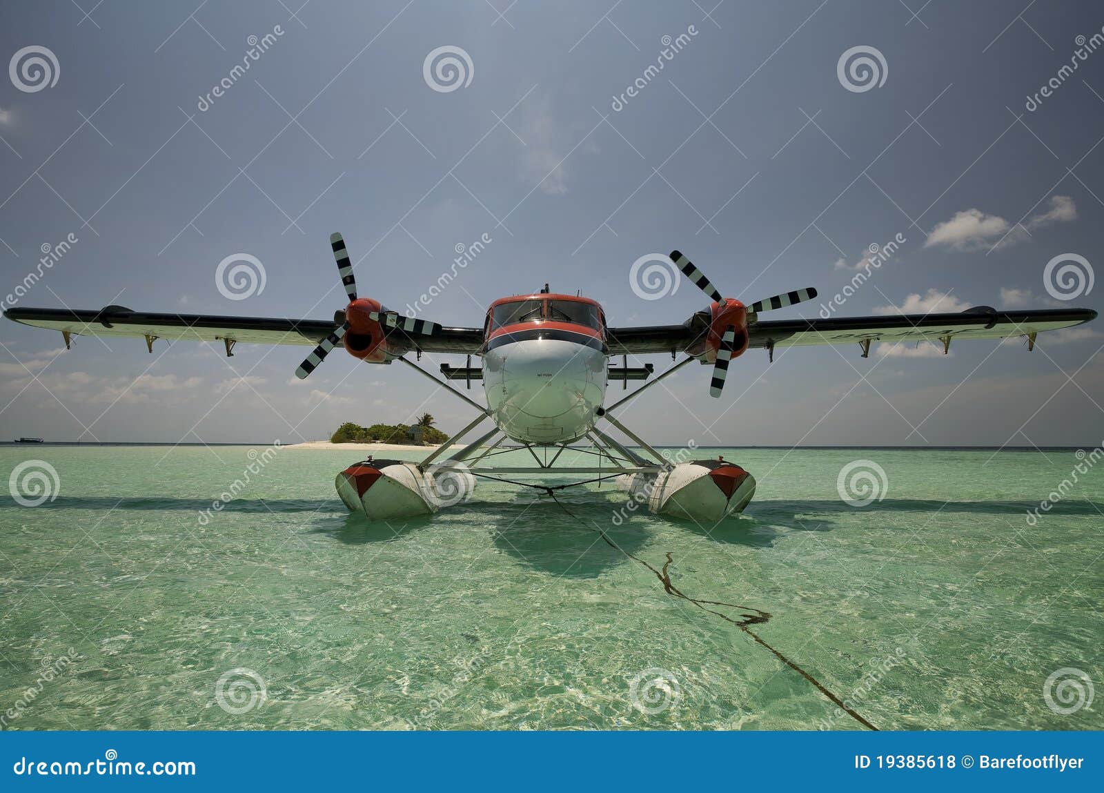 Twin Otter Seaplane Cockpit View. Royalty-Free Stock Photography ...