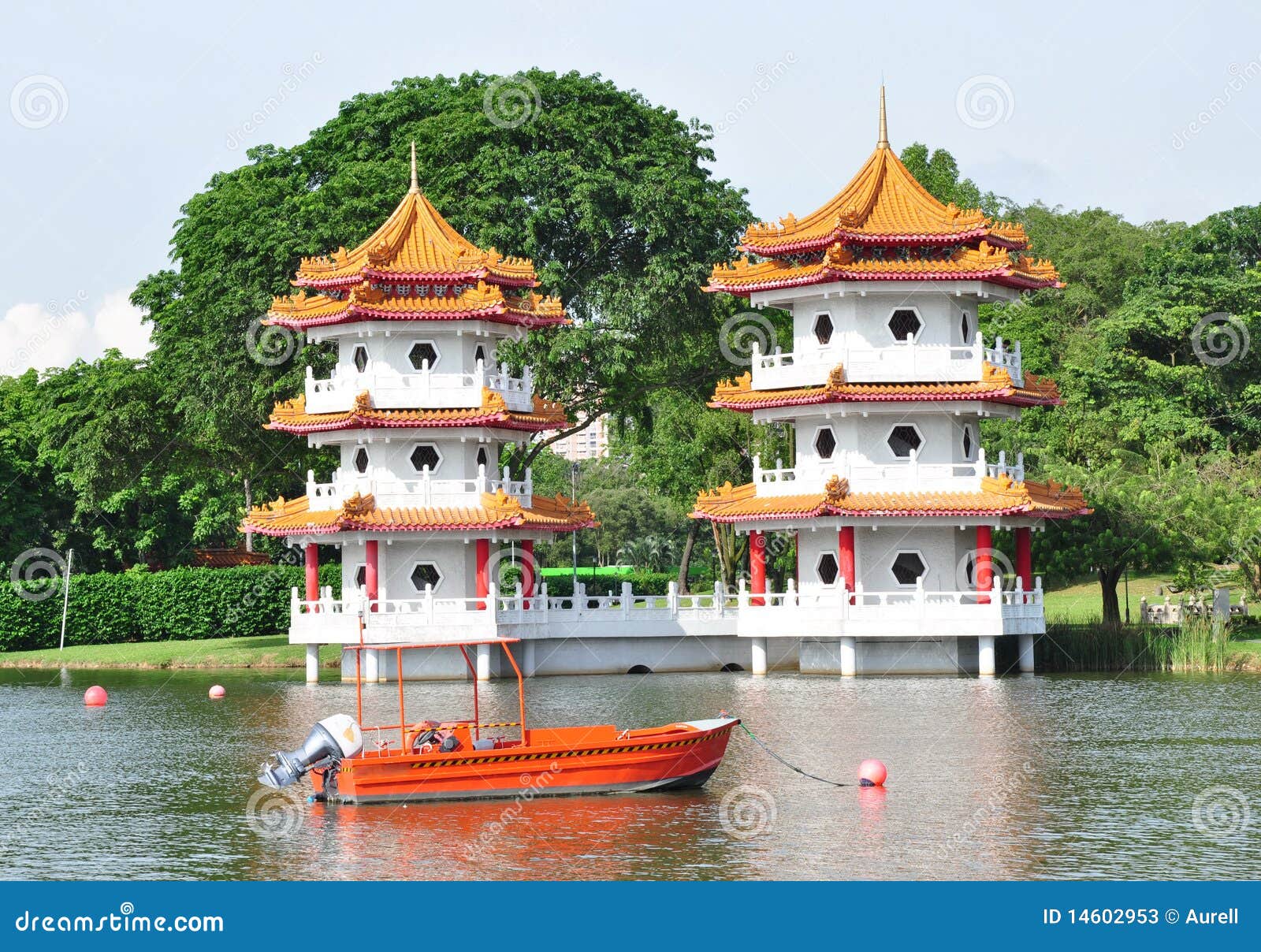 Twin pagodas stock image. Image of asian, chinese, twin - 14602953