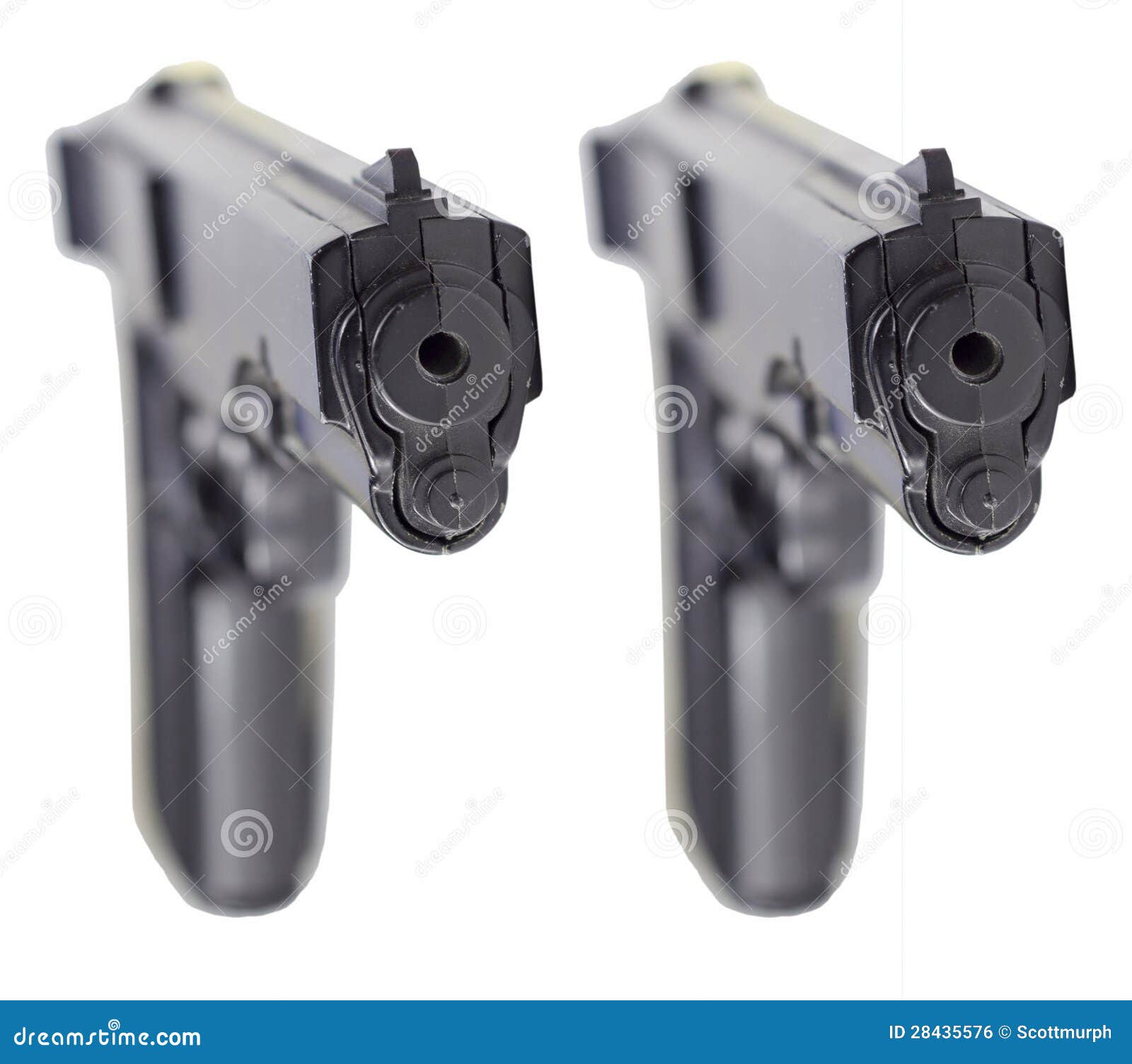 Twin Pistols stock photo. Image of machine, arms, calibre - 28435576