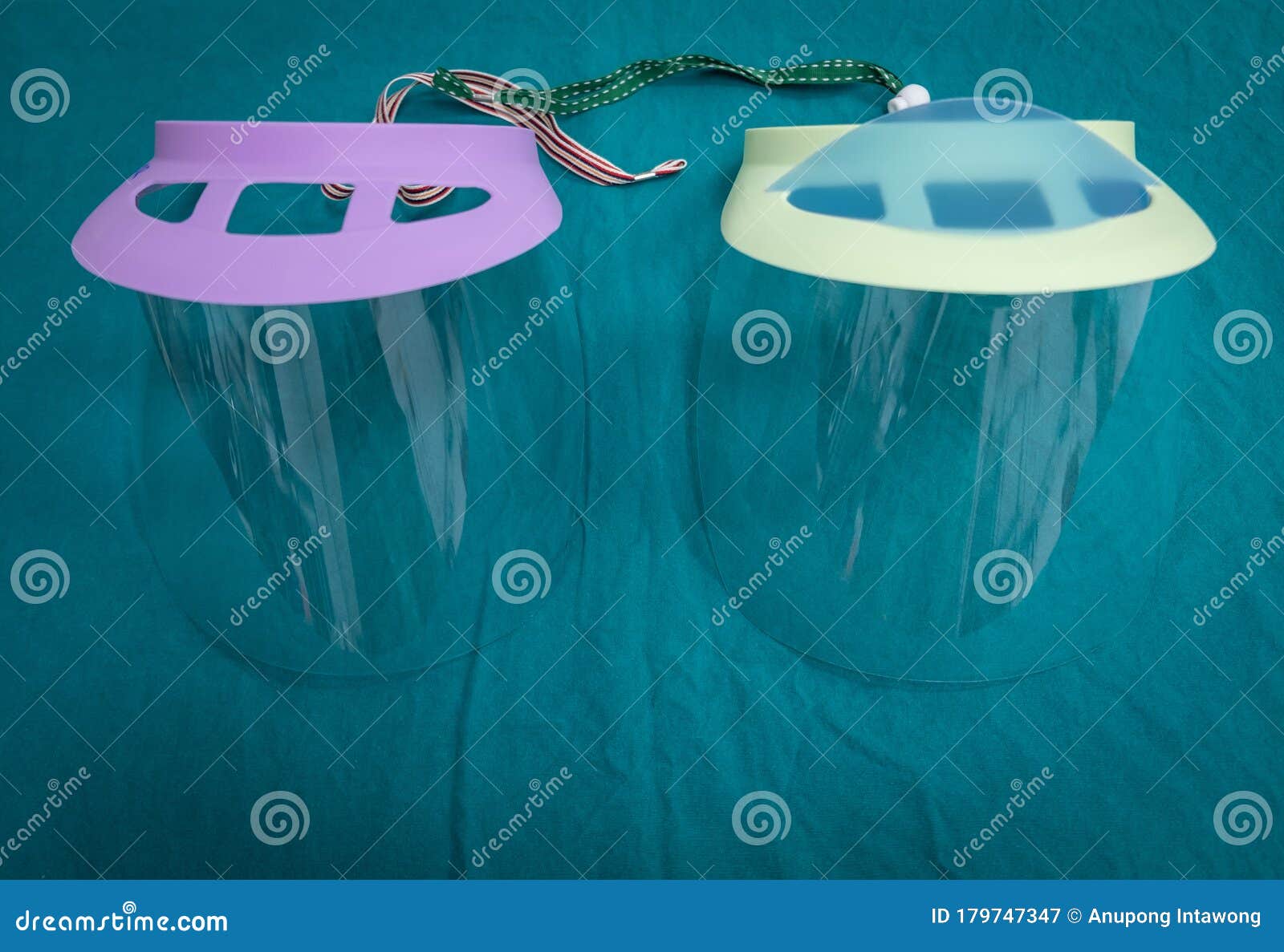 Twin Plastic Protective Face Shield Preparing for Use in Operating Room ...