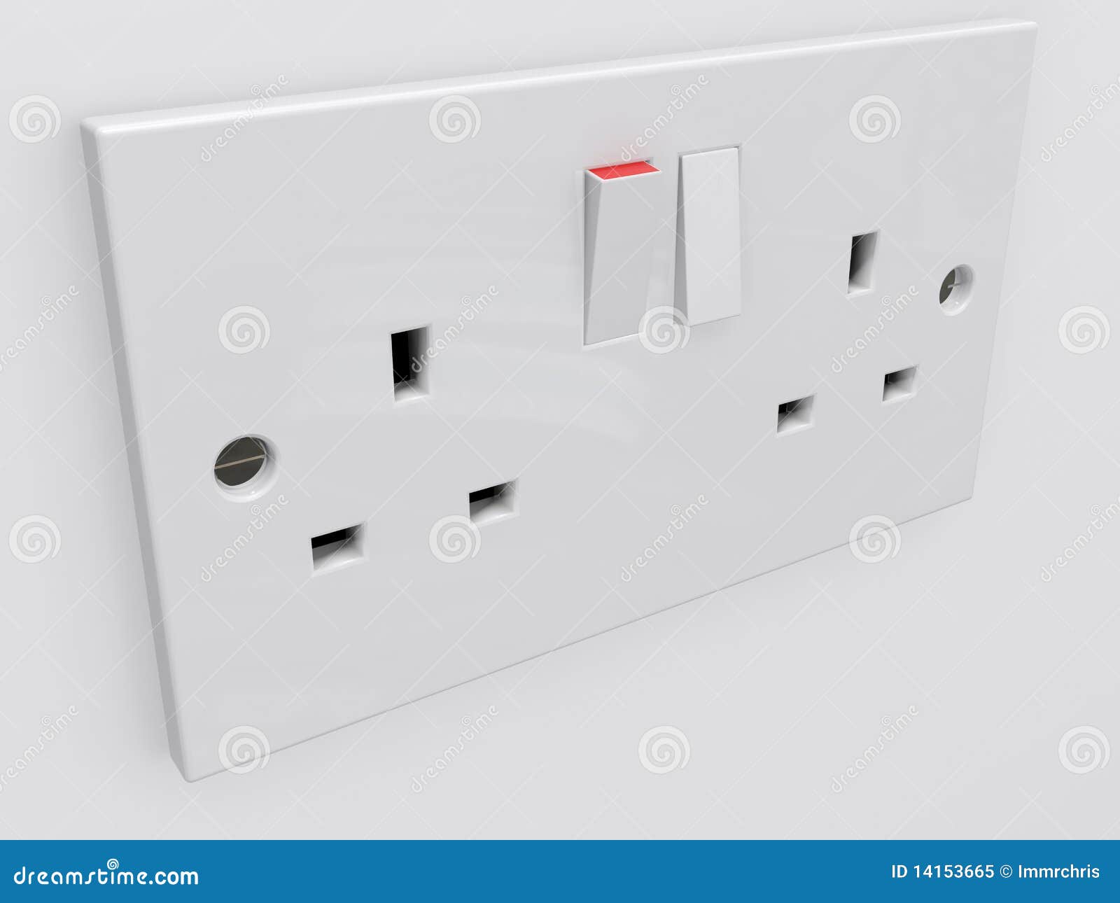 Twin power socket stock illustration. Illustration of british - 14153665