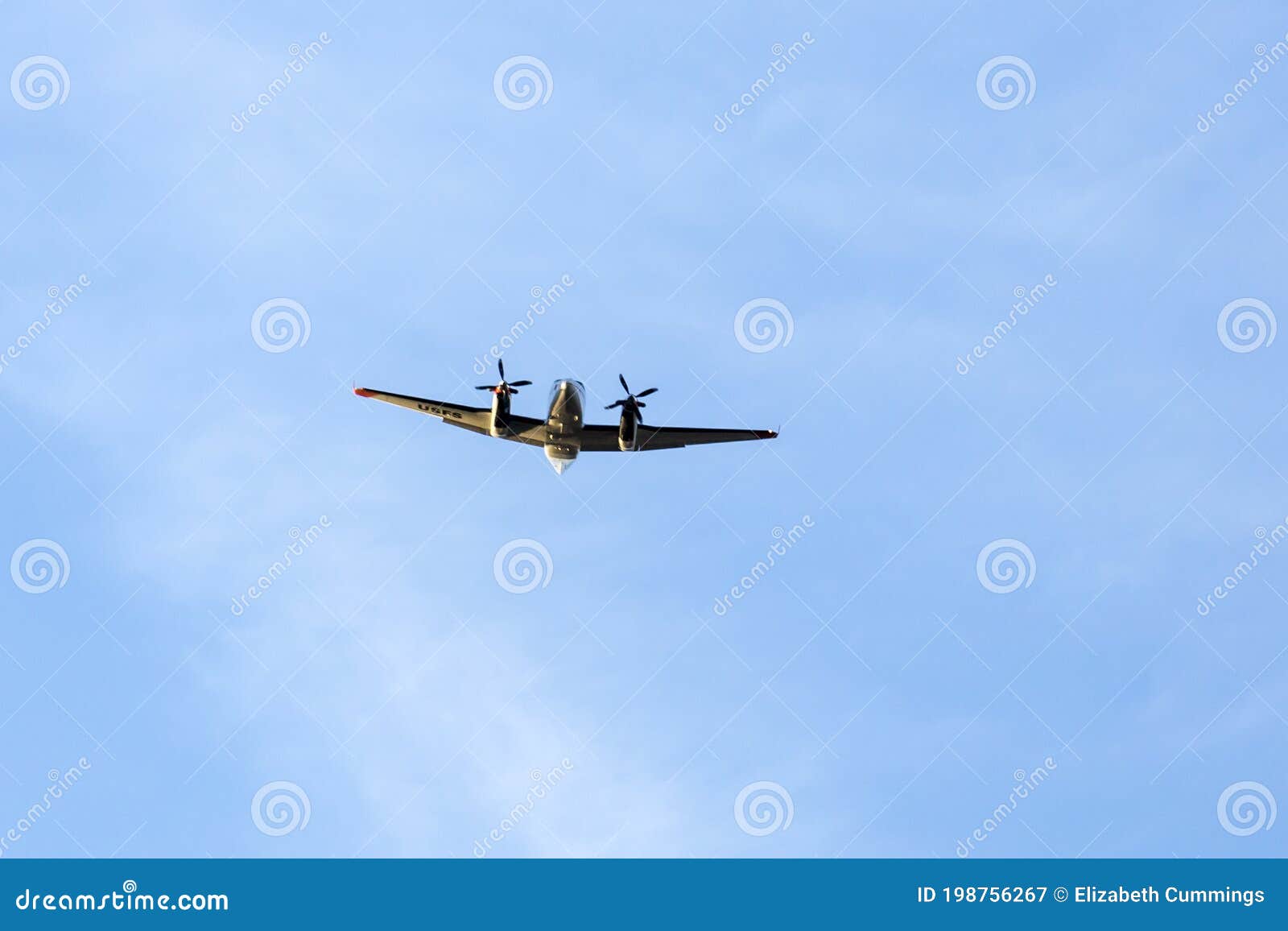 Twin Prop Firefighting Plane from the US Forest Service Responding To a ...