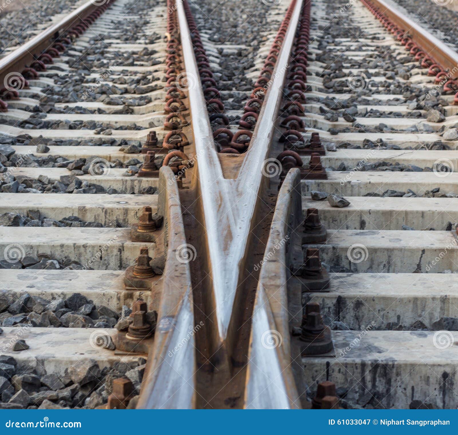 Twin rails stock image. Image of railway, path, city - 61033047