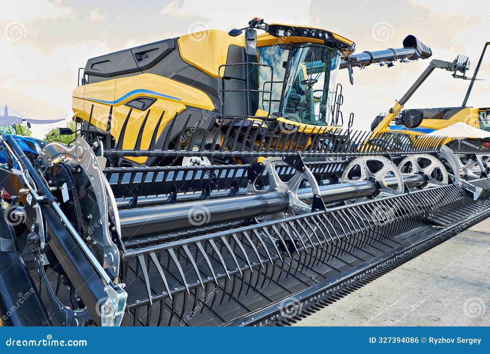 Twin Rotor Combine for Grain Crops Stock Photo - Image of gathering ...