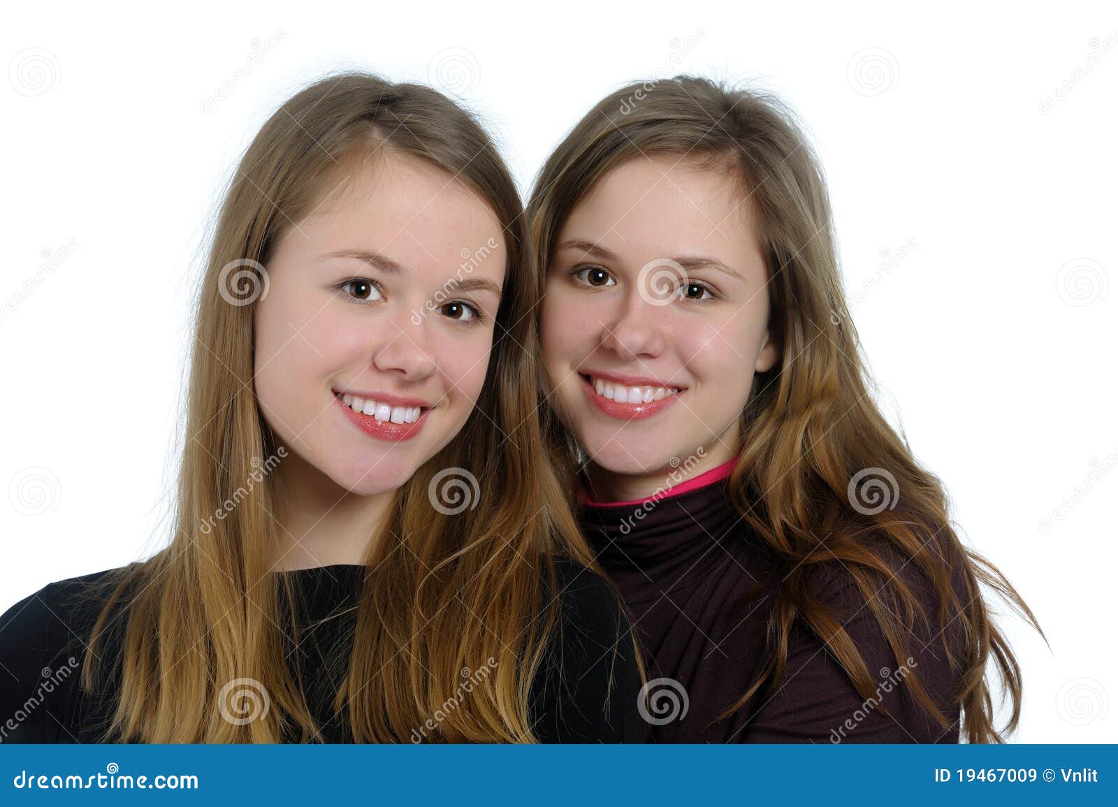 Twin sisters stock image. Image of friends, caucasian - 19467009