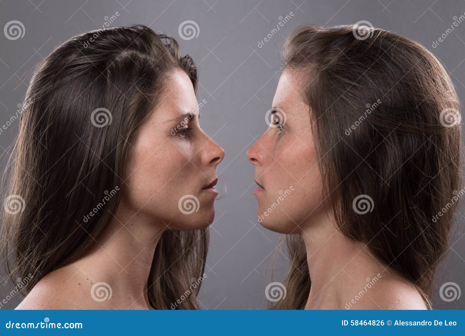 Twin Sisters stock photo. Image of girls, women, young - 58464826