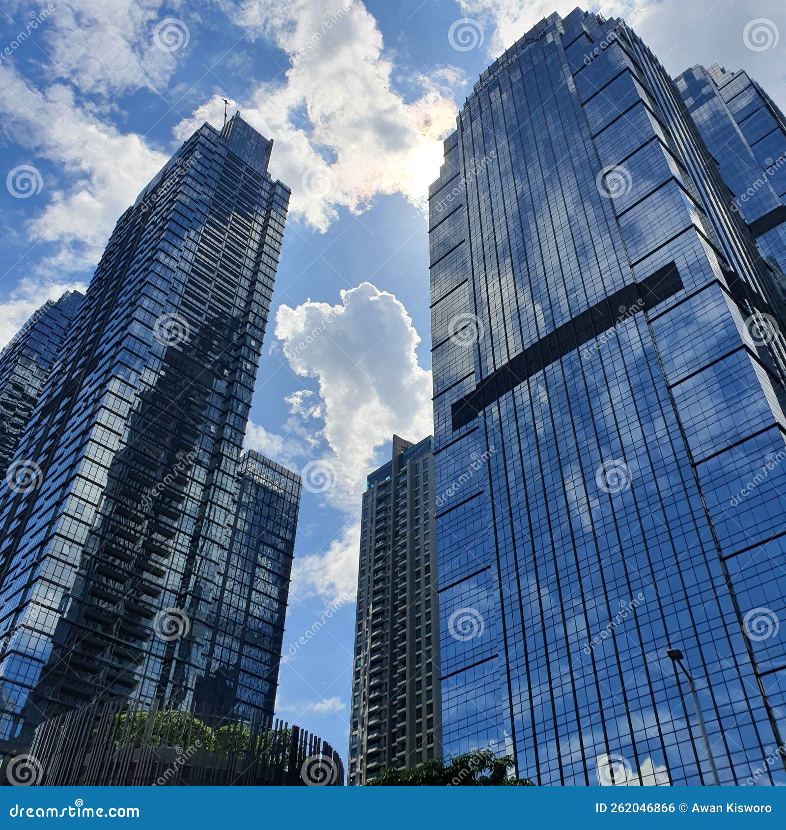 The twin skyscrapers stock photo. Image of beautiful - 262046866