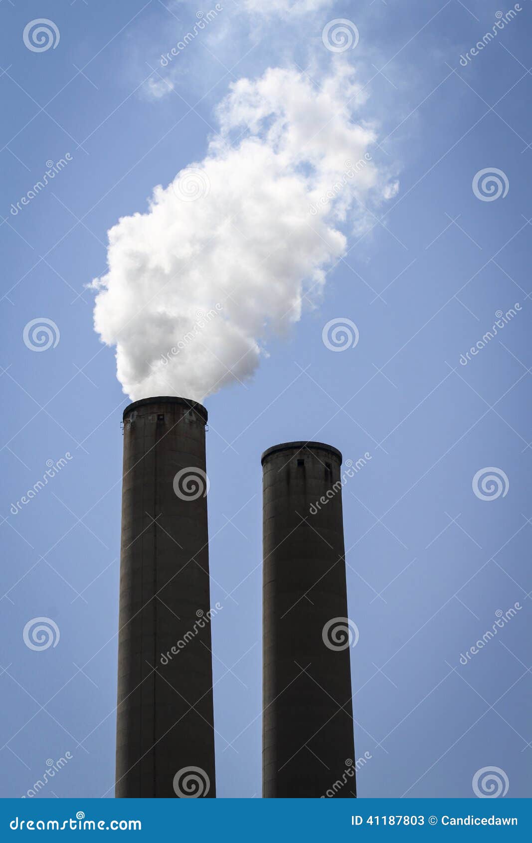 Twin Smoke Stacks stock image. Image of industry, fuel - 41187803