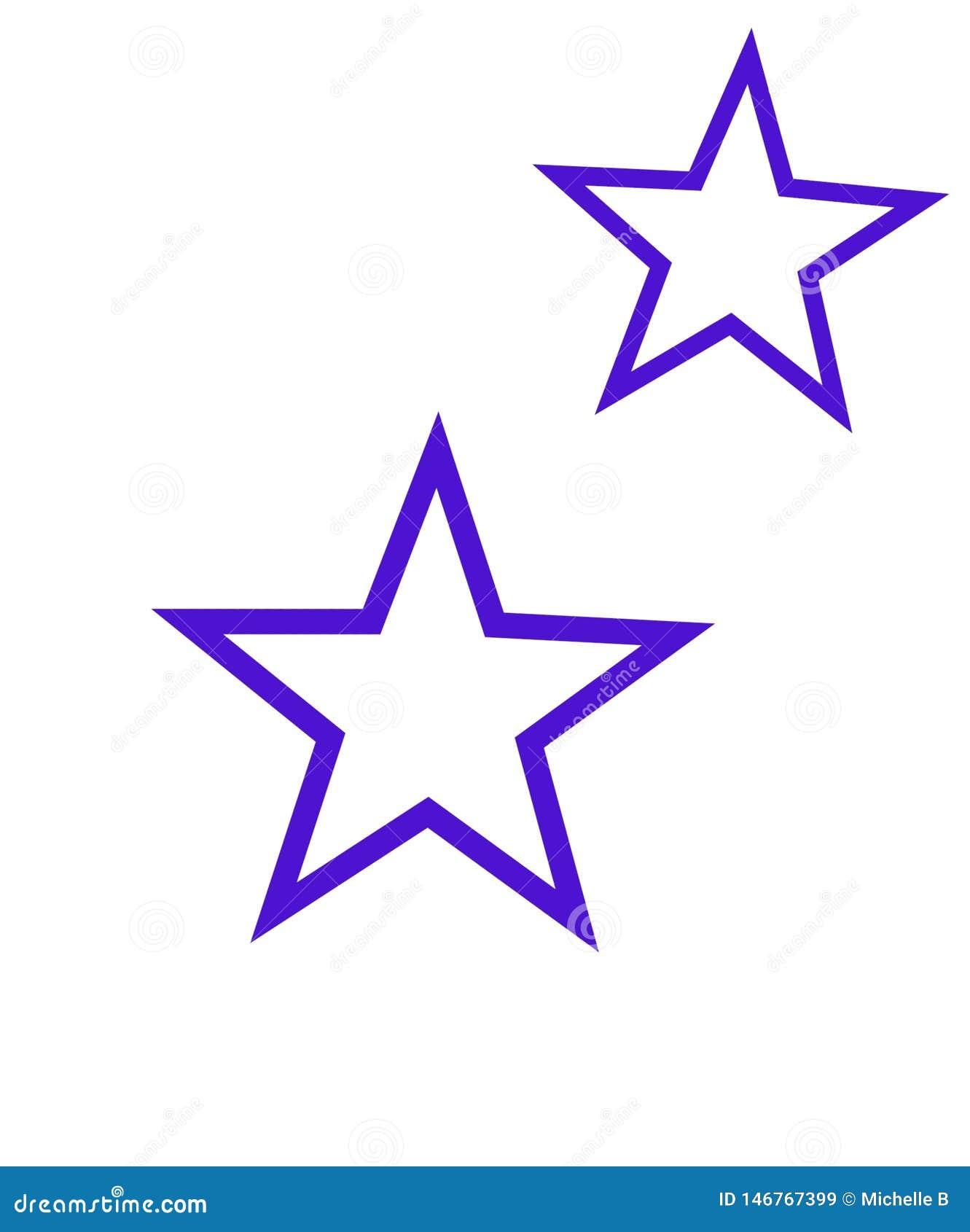 Twin Purple Stars stock illustration. Illustration of white - 146767399