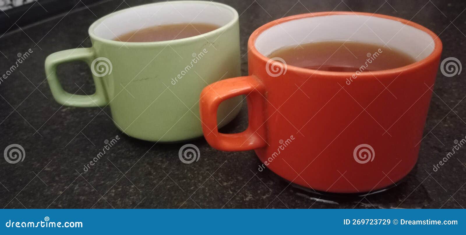 Twin tea Cup stock image. Image of latte, pink, ceramic - 269723729