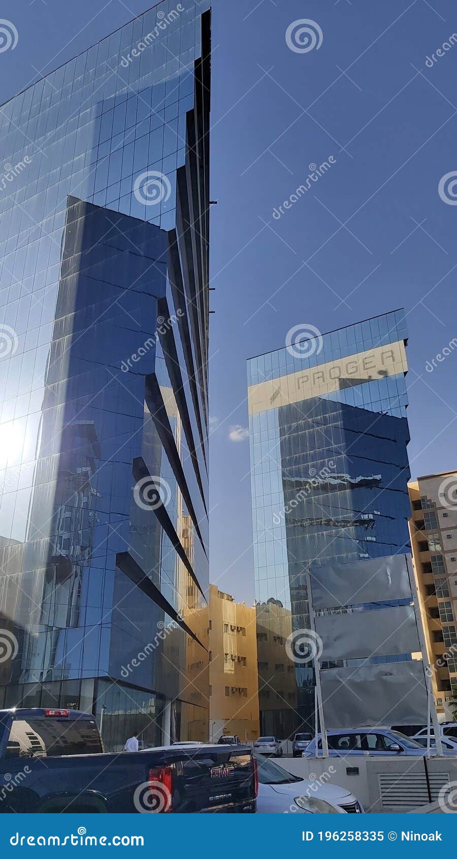 Twin Towers in Glass and Reversed Pyramidal Shape Editorial Image ...
