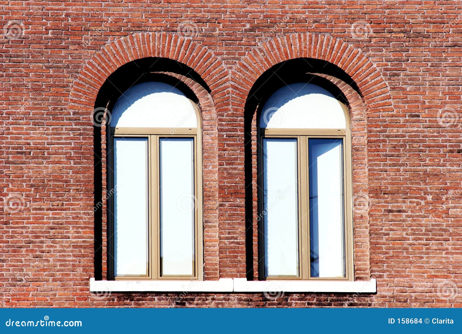 Twin windows stock photo. Image of exterior, design, house - 158684