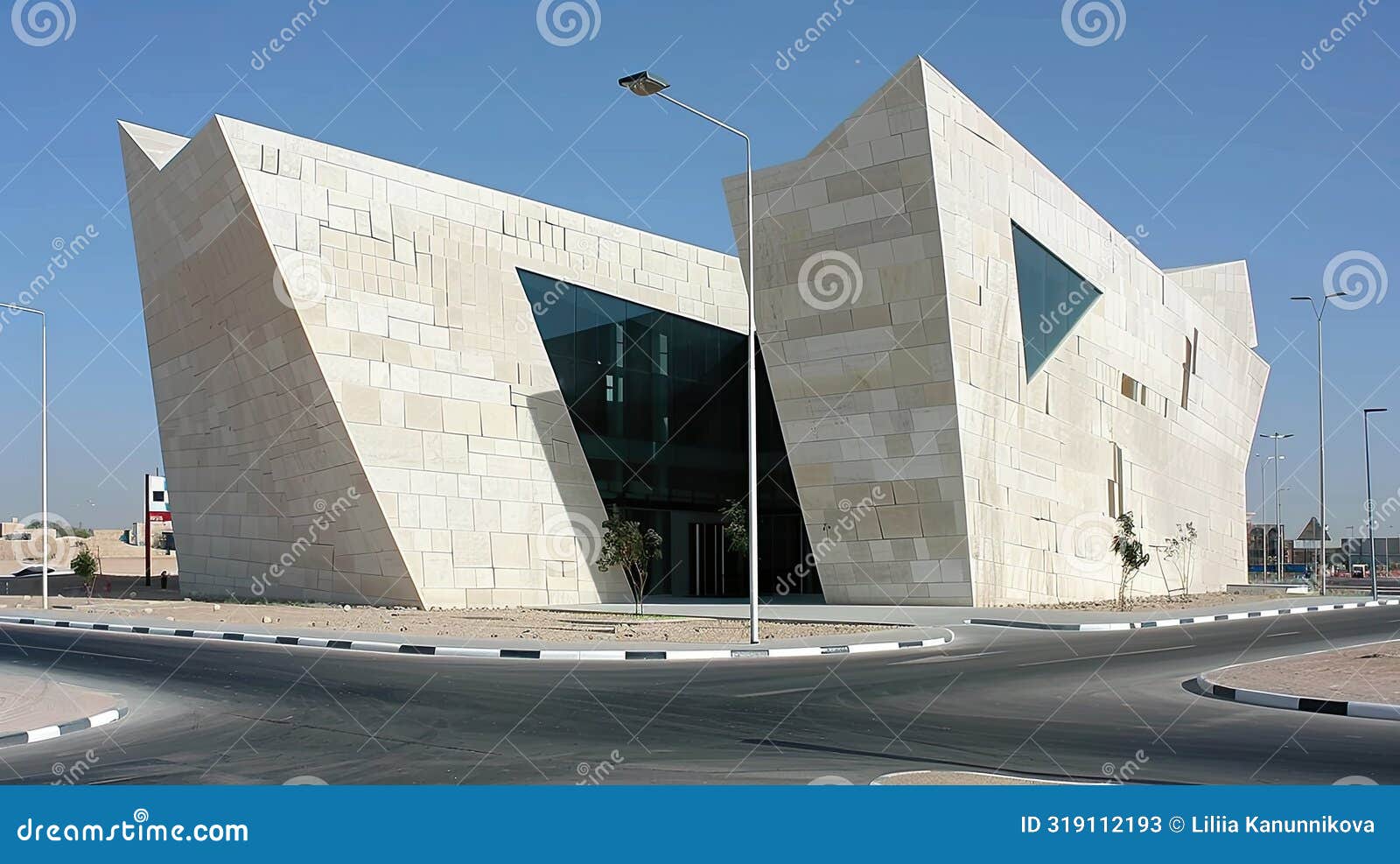 A Twinhouse Facade In The UAE, Adorned With Asymmetric Arches, Vertical ...
