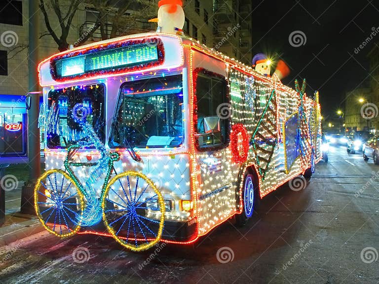 Twinkle bus stock photo. Image of holiday, design, transport - 12064326