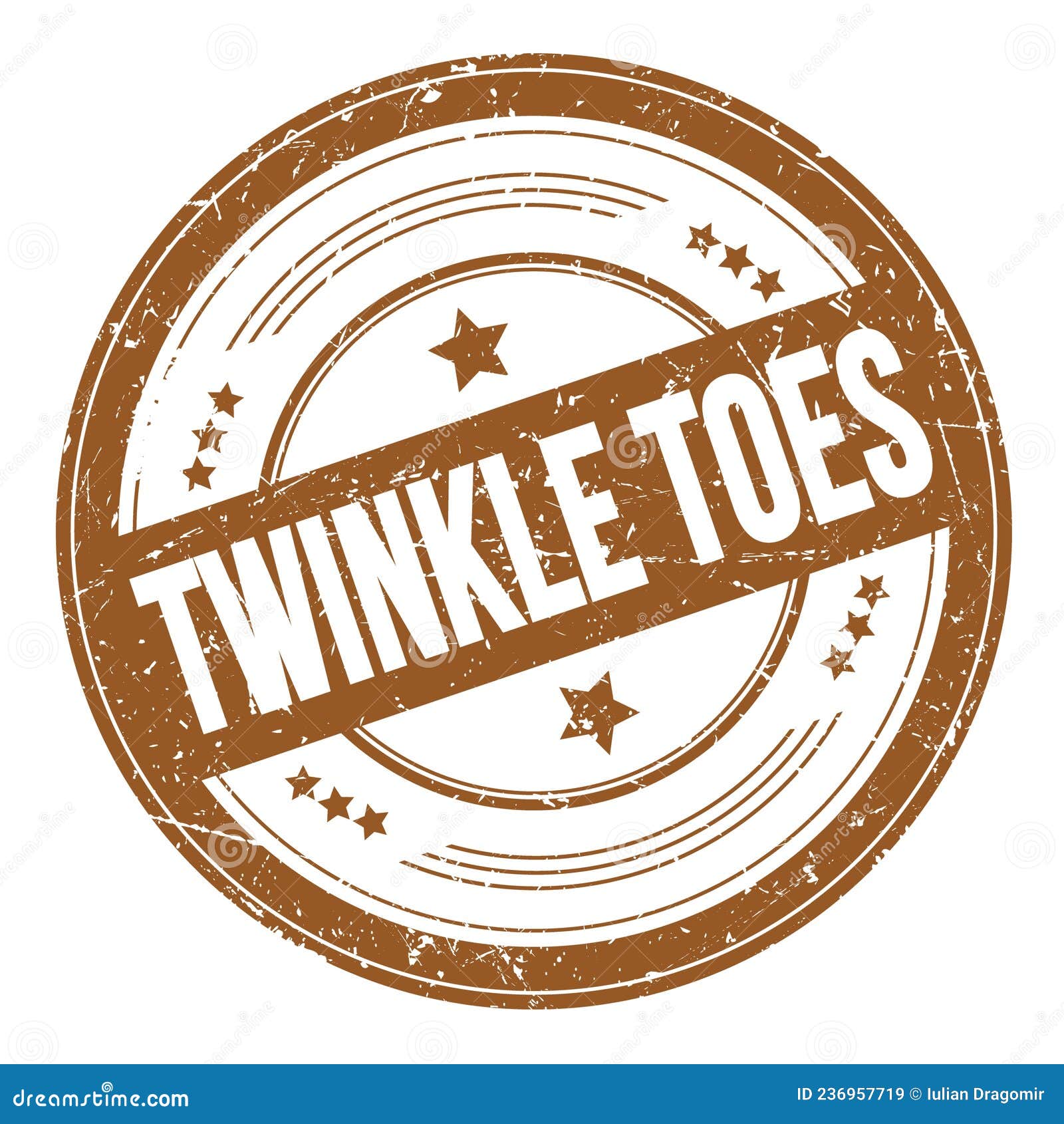 TWINKLE TOES Text On Black Red Sticker Stamp Stock Photography ...