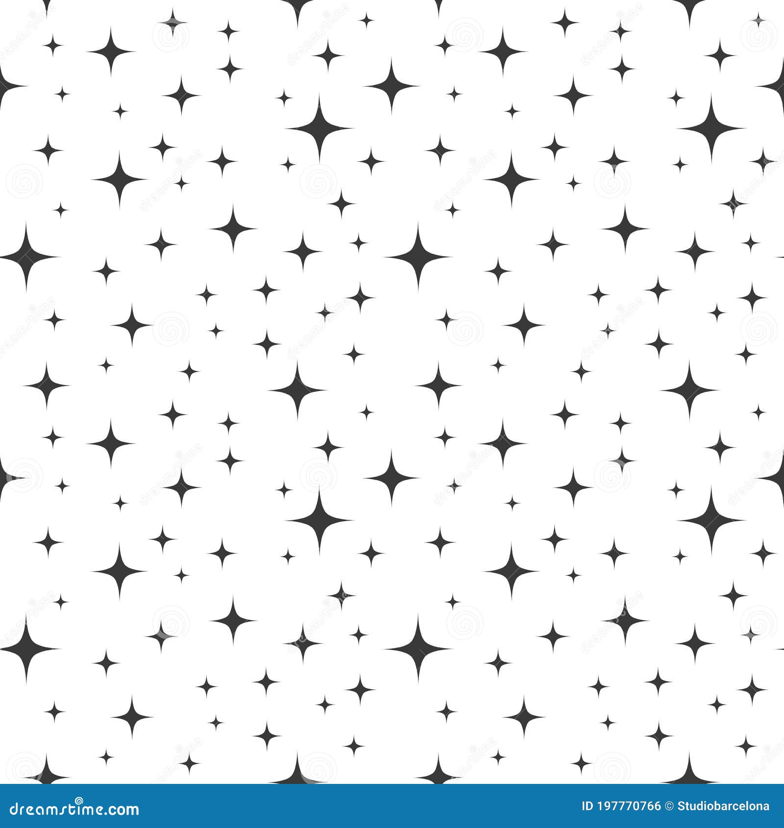 Twinkling Stars Seamless Pattern Stock Vector - Illustration of shine ...