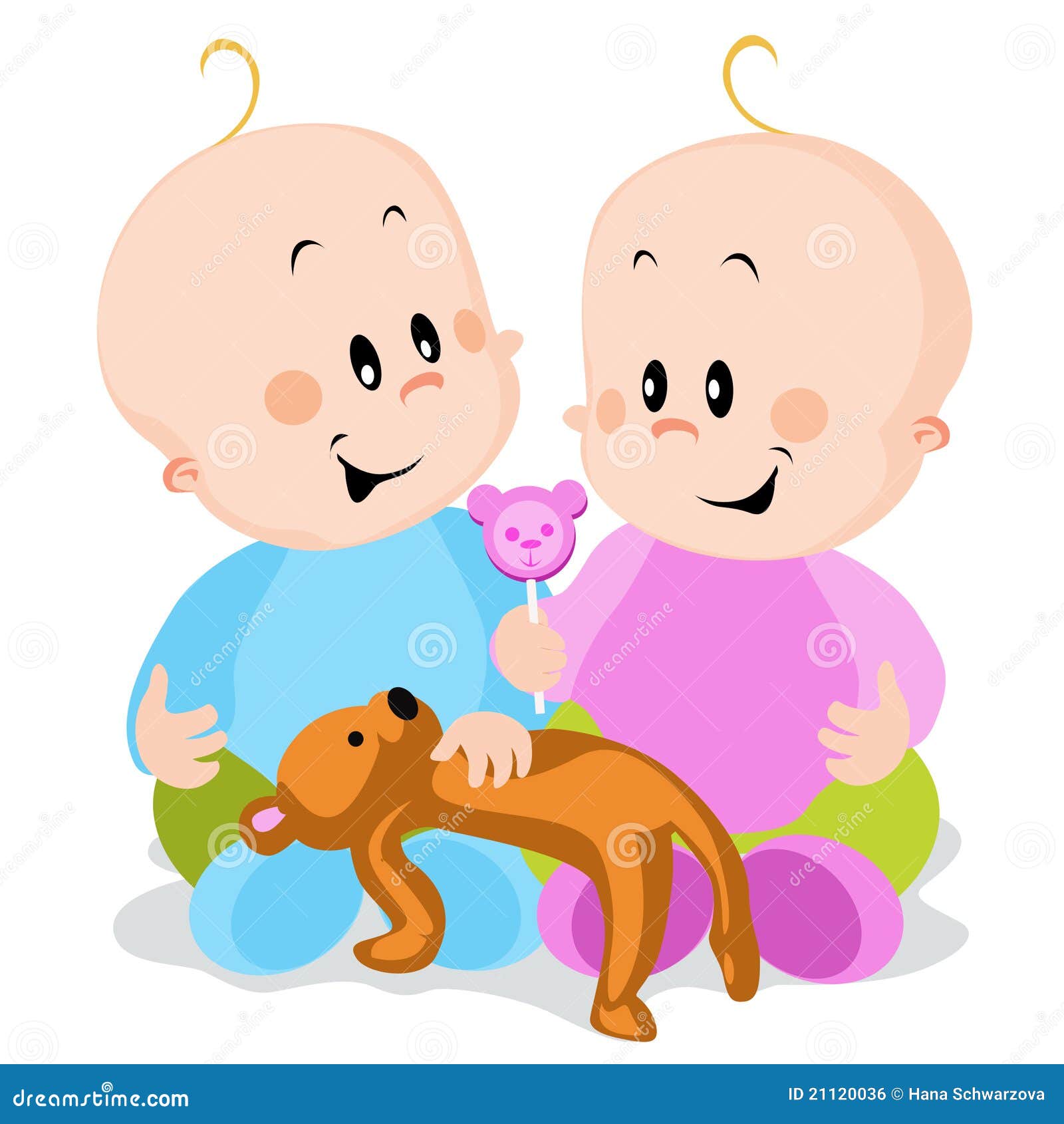 Twins Vector Illustration | CartoonDealer.com #21120036