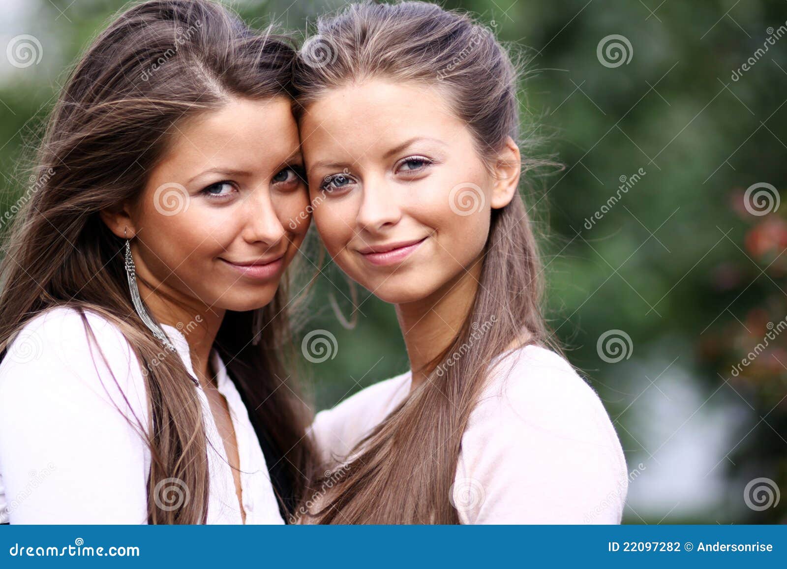Twins of sister stock photo. Image of female, models - 22097282