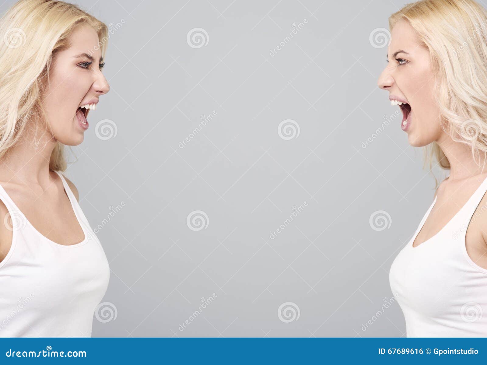 Twins in studio stock photo. Image of copy, shoulders - 67689616