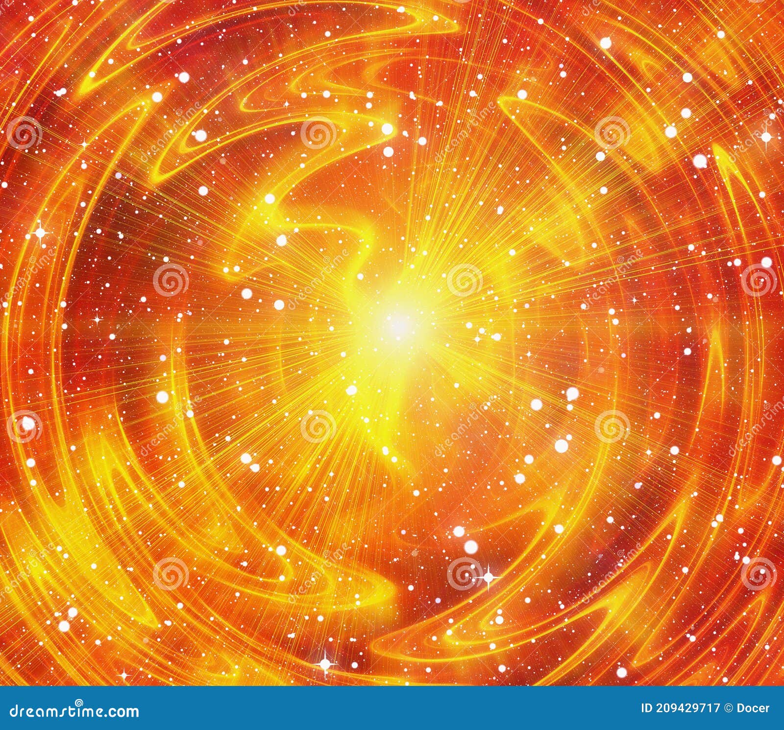 Twirl of Bright Hot Explosion Flash Stock Illustration - Illustration ...