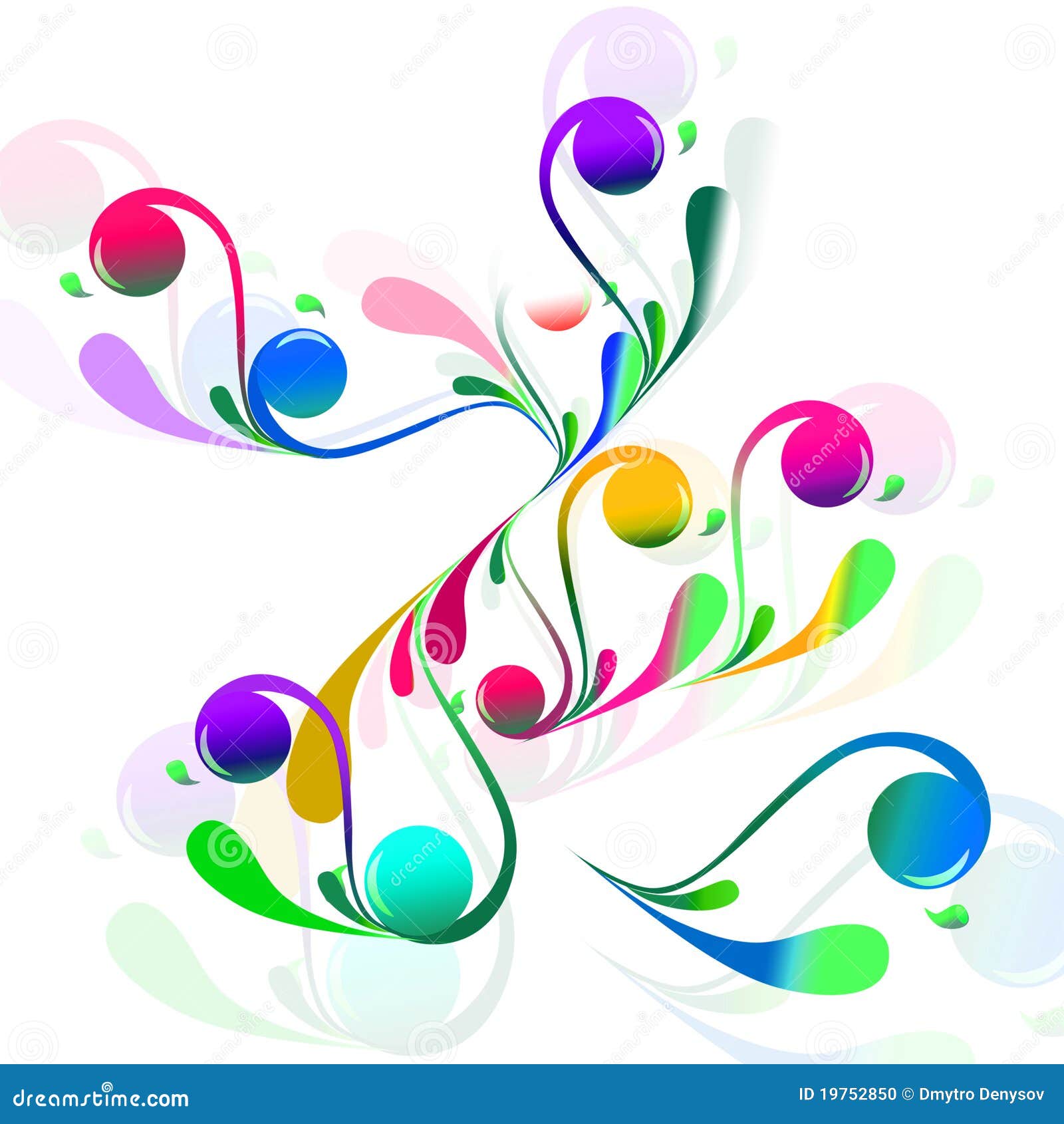 Twirl flowers stock illustration. Illustration of decorative - 19752850