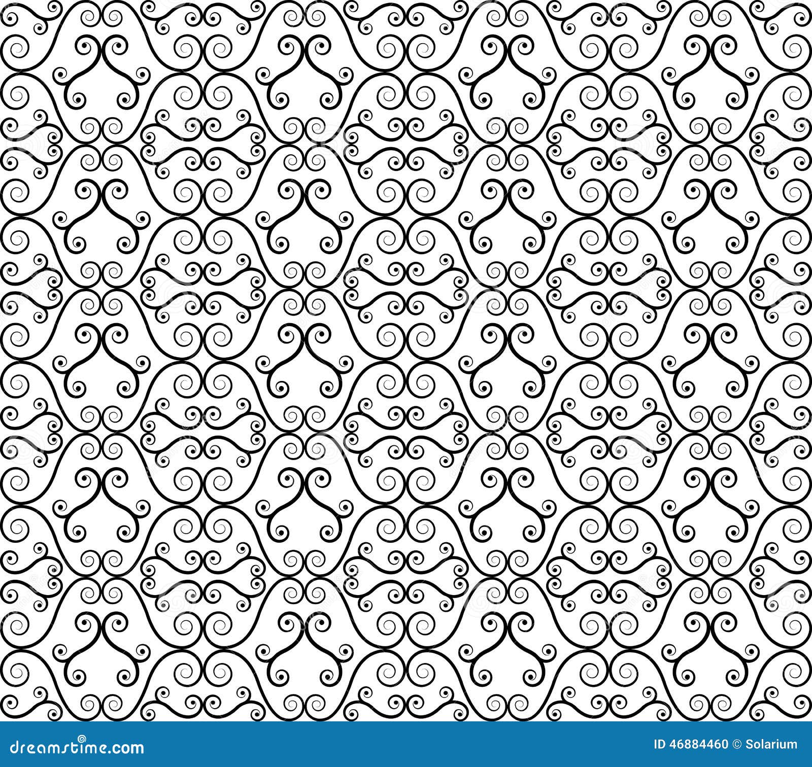 Twirl pattern stock vector. Illustration of retro, decor - 46884460