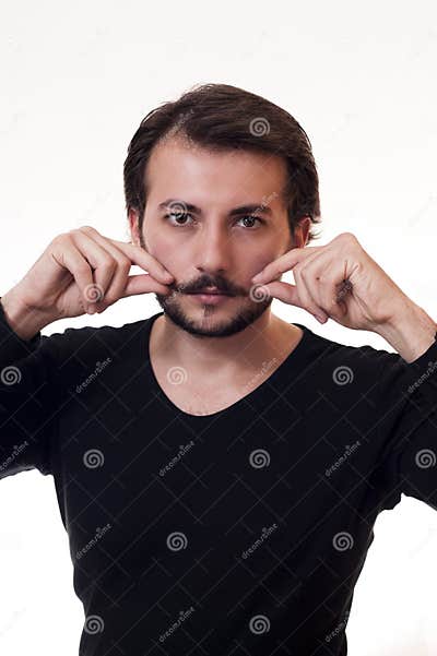 Twirling mustache man stock photo. Image of mustache - 38665026