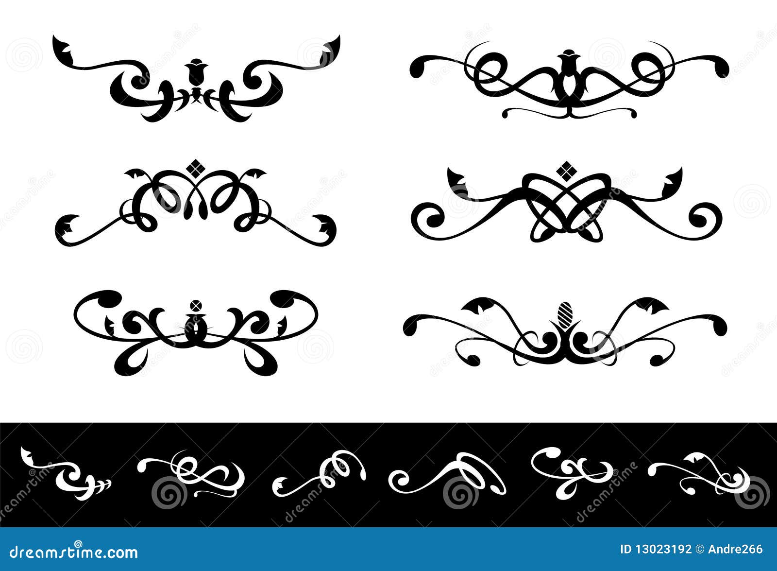 Twirly florals stock vector. Illustration of ornate, flower - 13023192