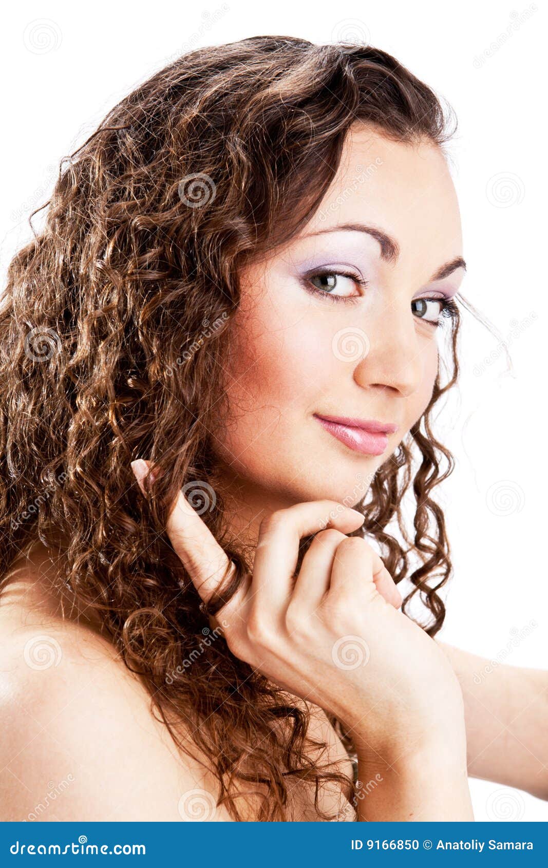 Twisiting Hair Around Finger Stock Photo - Image of fashion, curly: 9166850