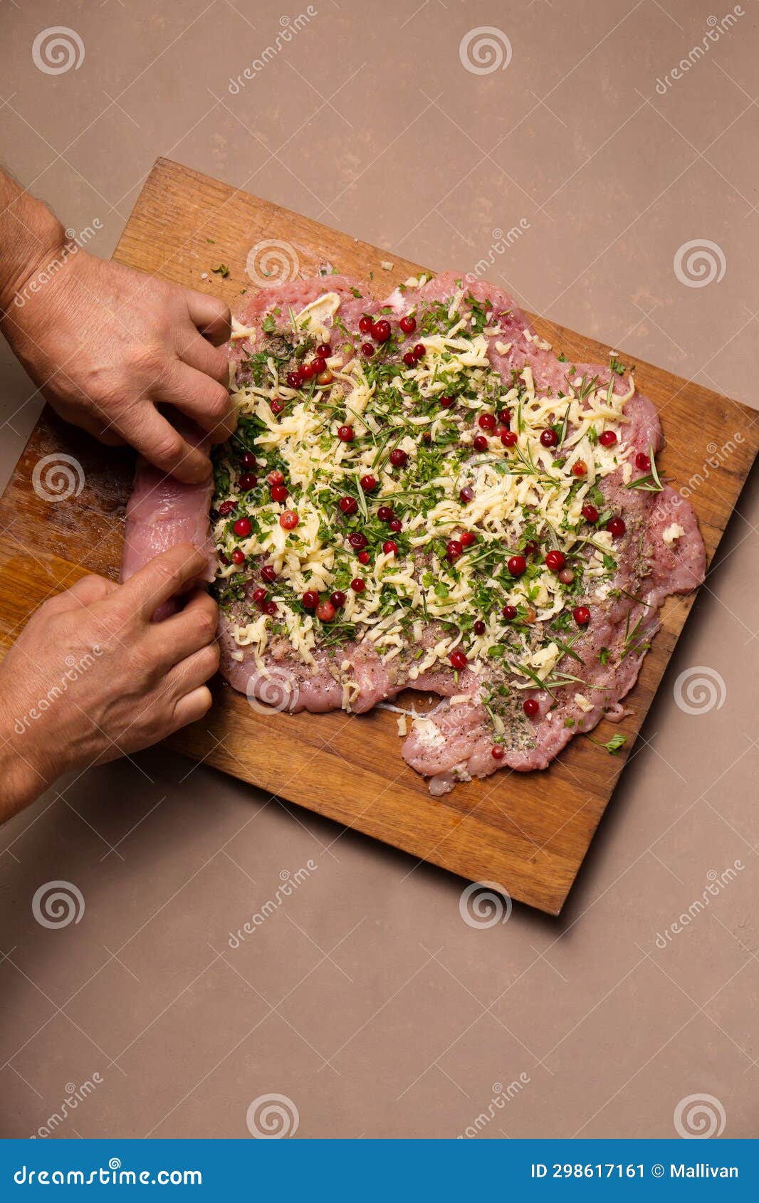 Twist the Fillet into a Roll Stock Image - Image of mortar, dinner ...