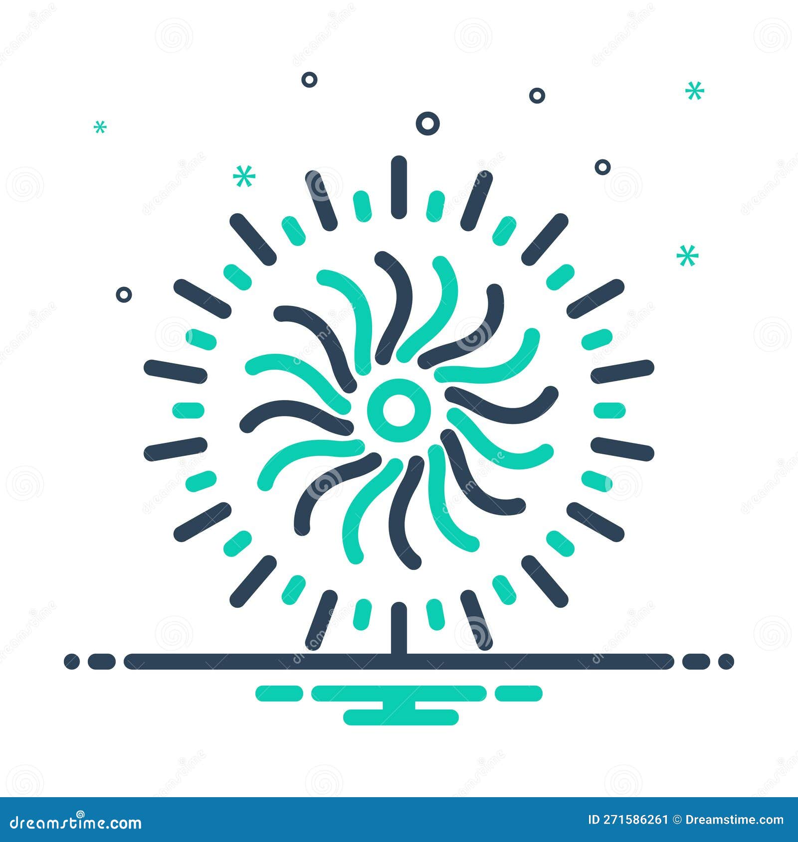 Mix Icon for Twist, Distort and Sunshine Stock Illustration ...