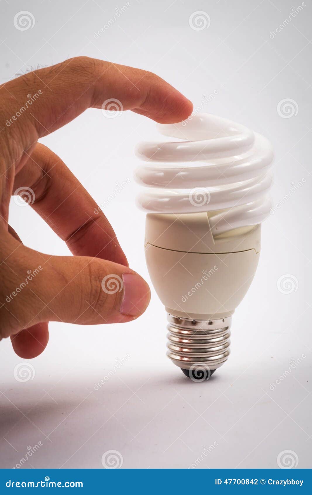 Twist Light Bulb on White Background Stock Photo - Image of glass ...