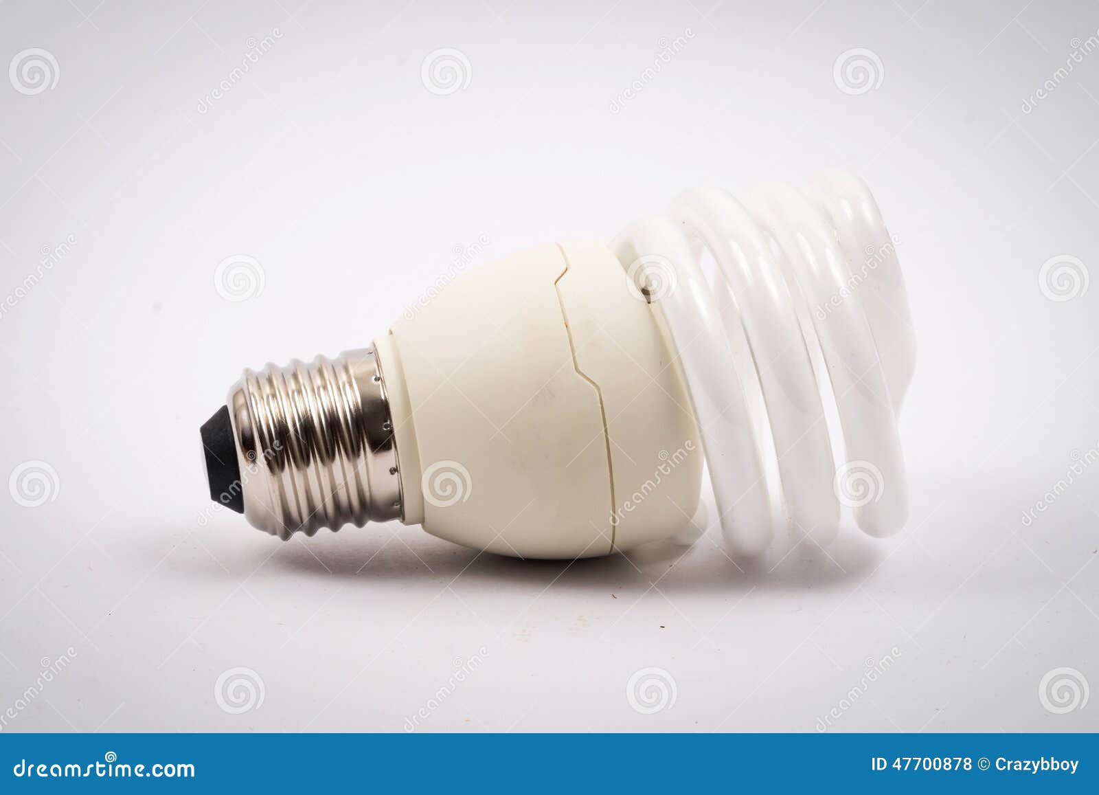 Twist Light Bulb on White Background Stock Photo - Image of ecology ...