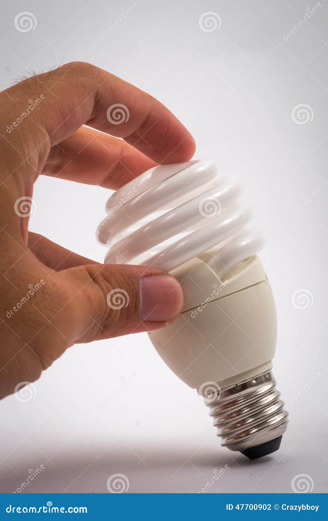 Twist Light Bulb on White Background Stock Photo - Image of bulb ...