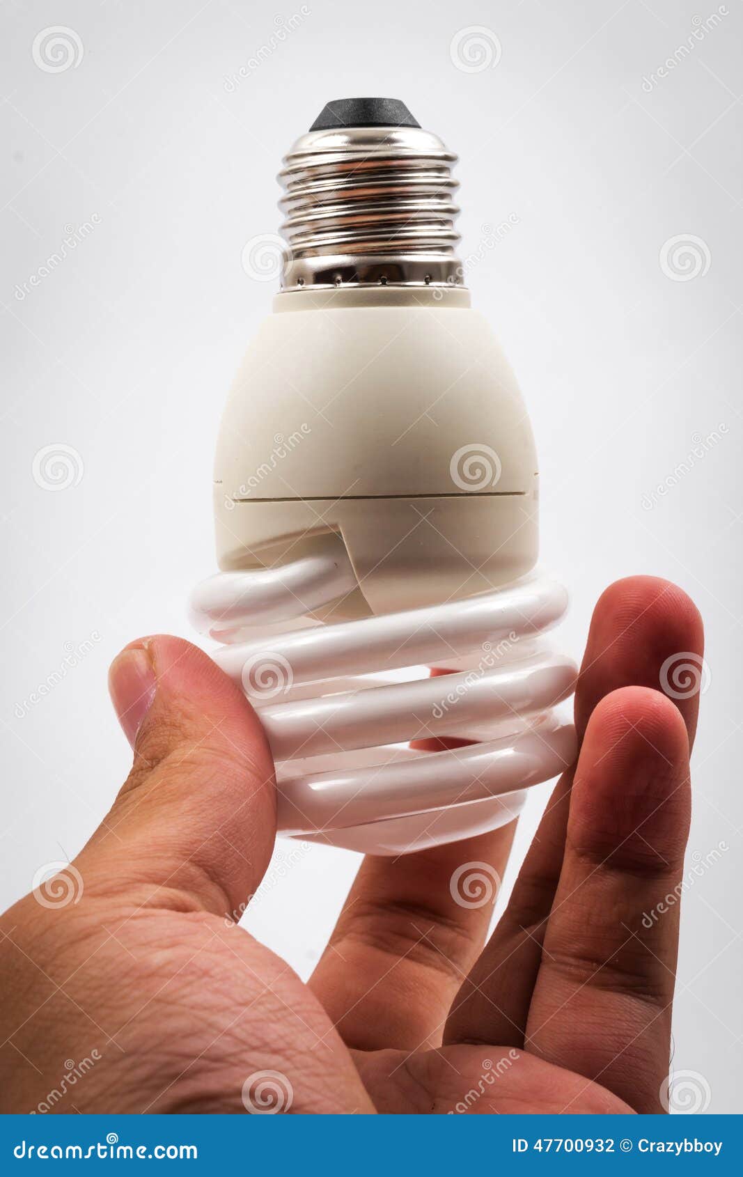 Twist Light Bulb on White Background Stock Photo - Image of electricity ...