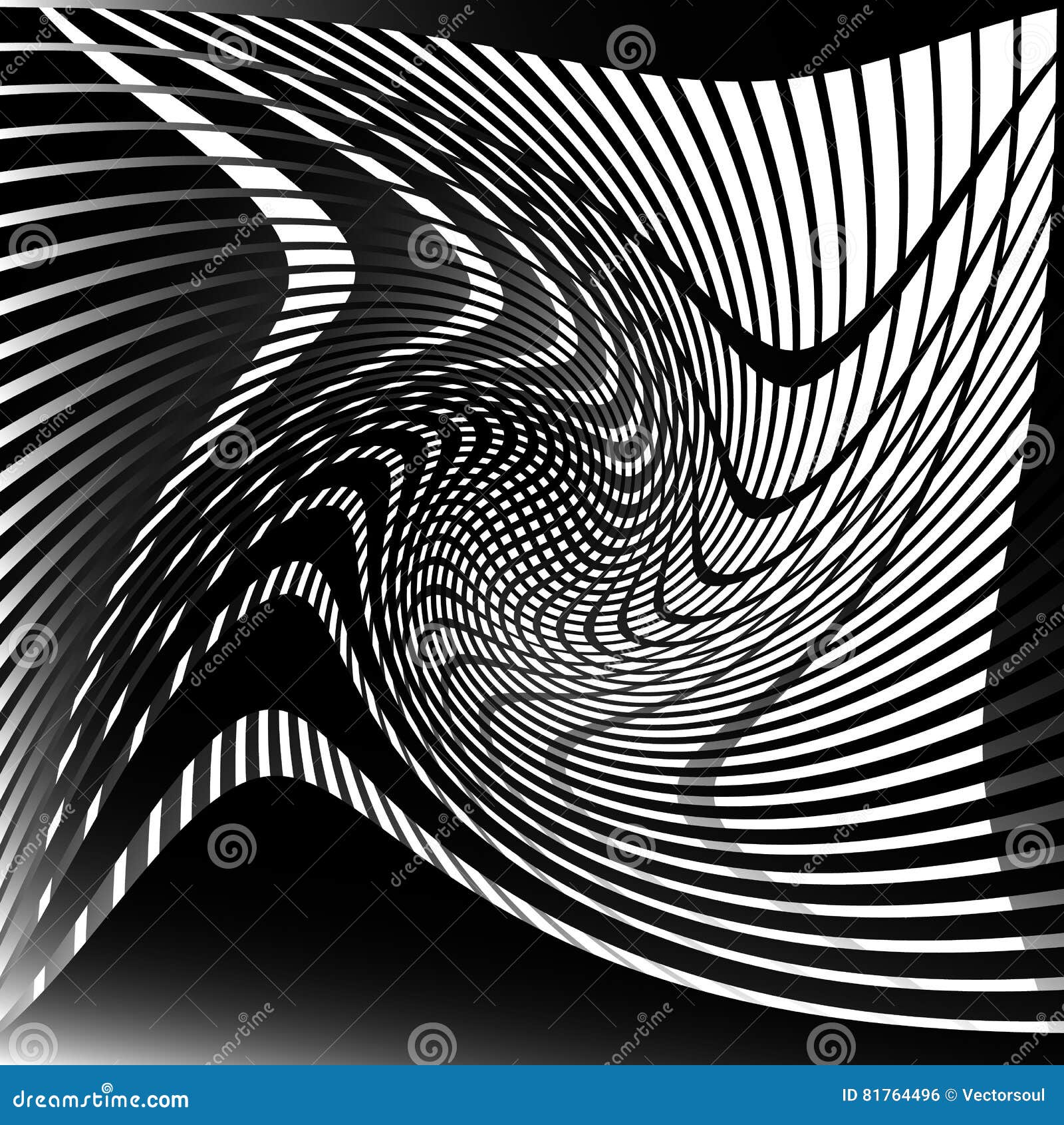 Twist, Spiral Shape with Circles. Rotating Dotted Element Stock Vector ...