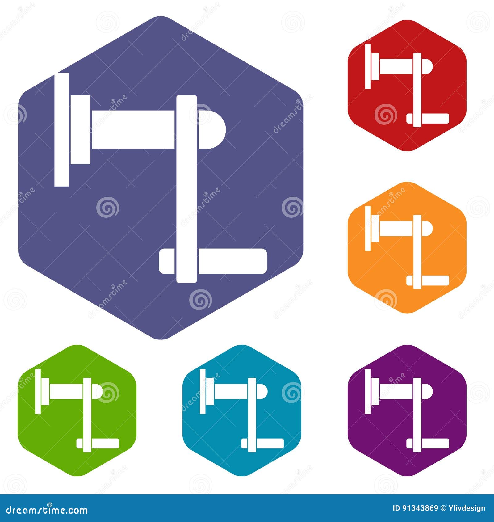 Twist Tool Icons Set Hexagon Stock Vector - Illustration of motor ...