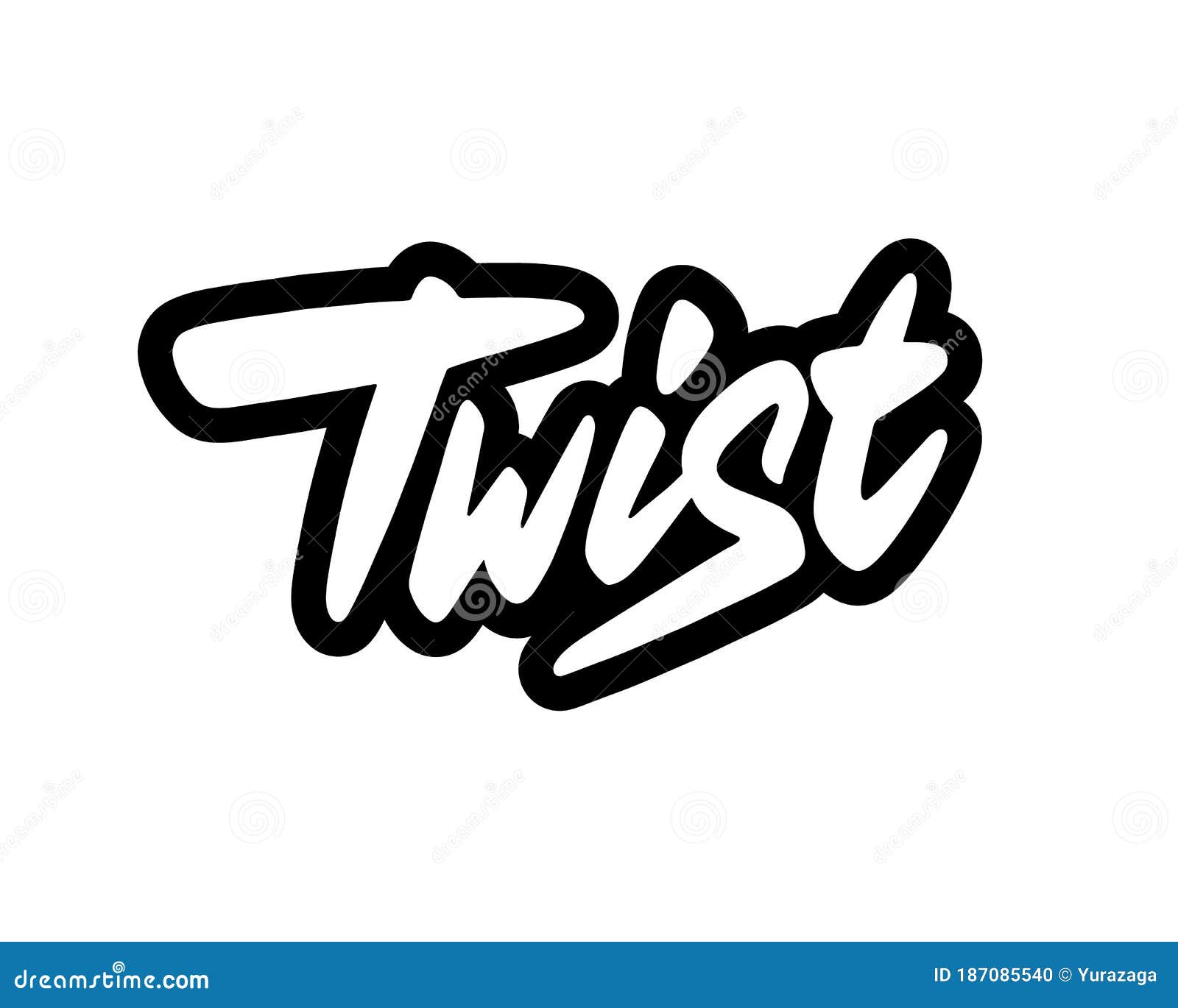 Twist vector lettering stock vector. Illustration of sign - 187085540