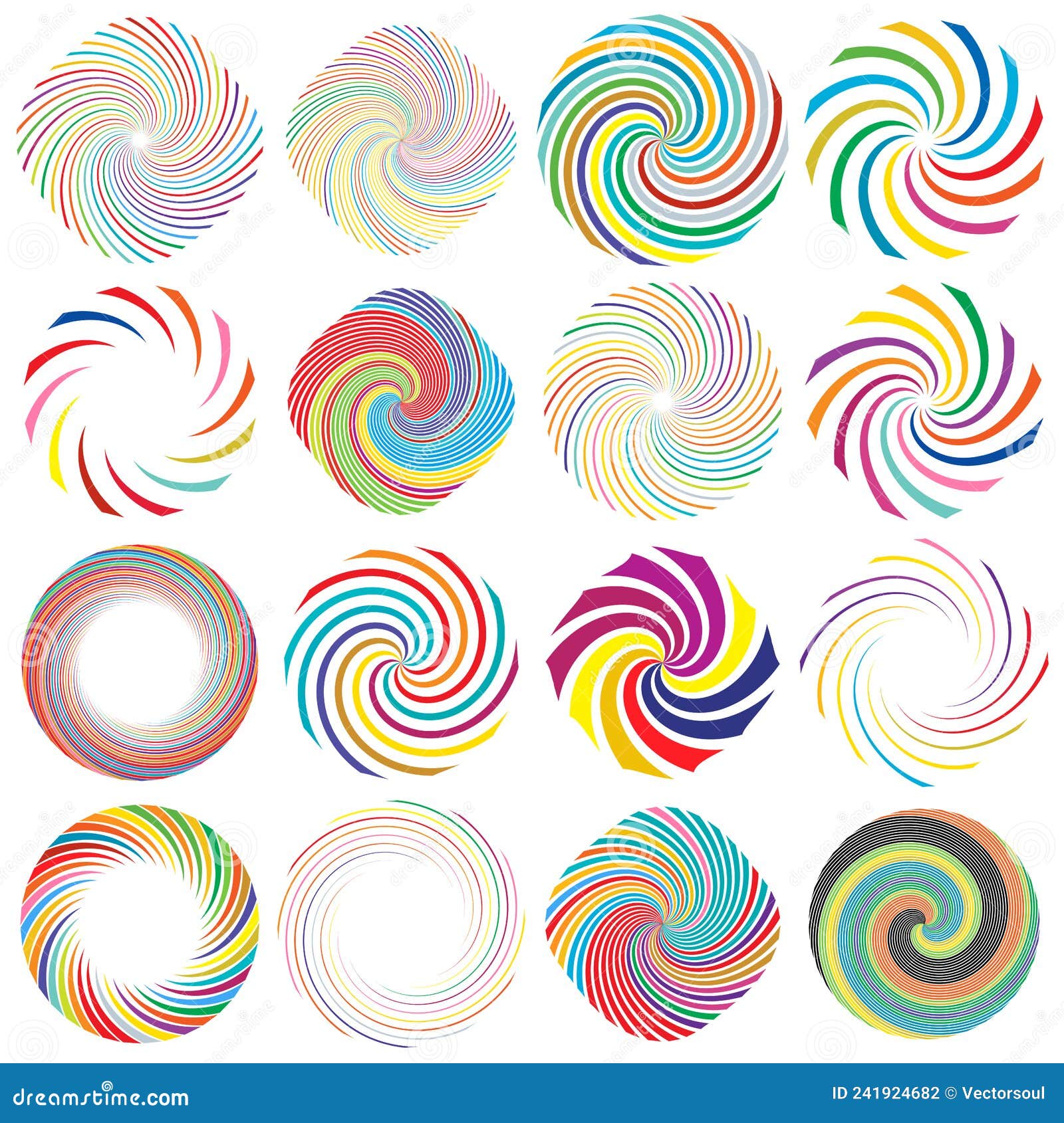 Twist, Whirlwind, Whirlpool Elements. Vortex, Volute Element Set ...