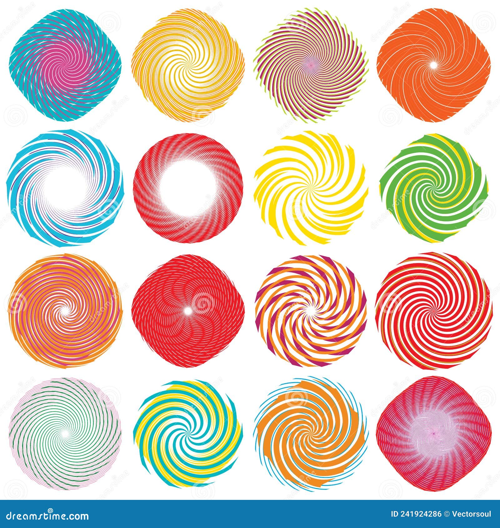 Twist, Whirlwind, Whirlpool Elements. Vortex, Volute Element Set ...