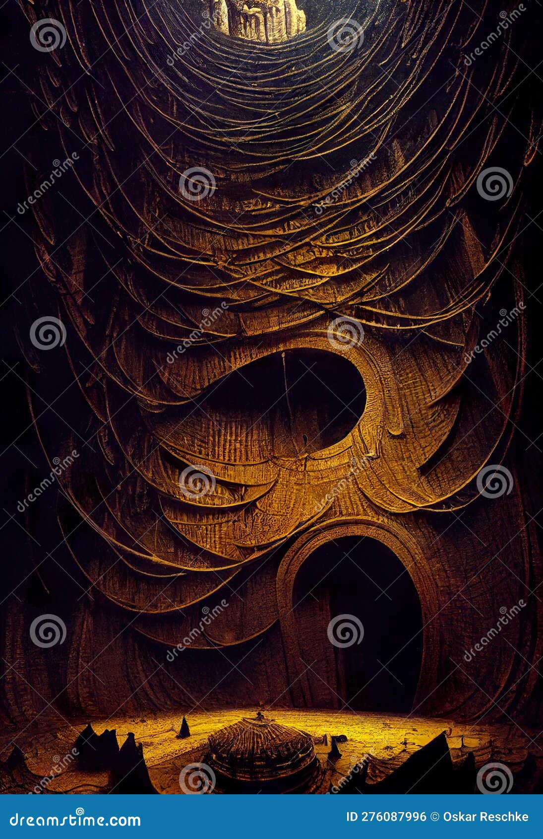 Twisted alien bones stock illustration. Illustration of design - 276087996