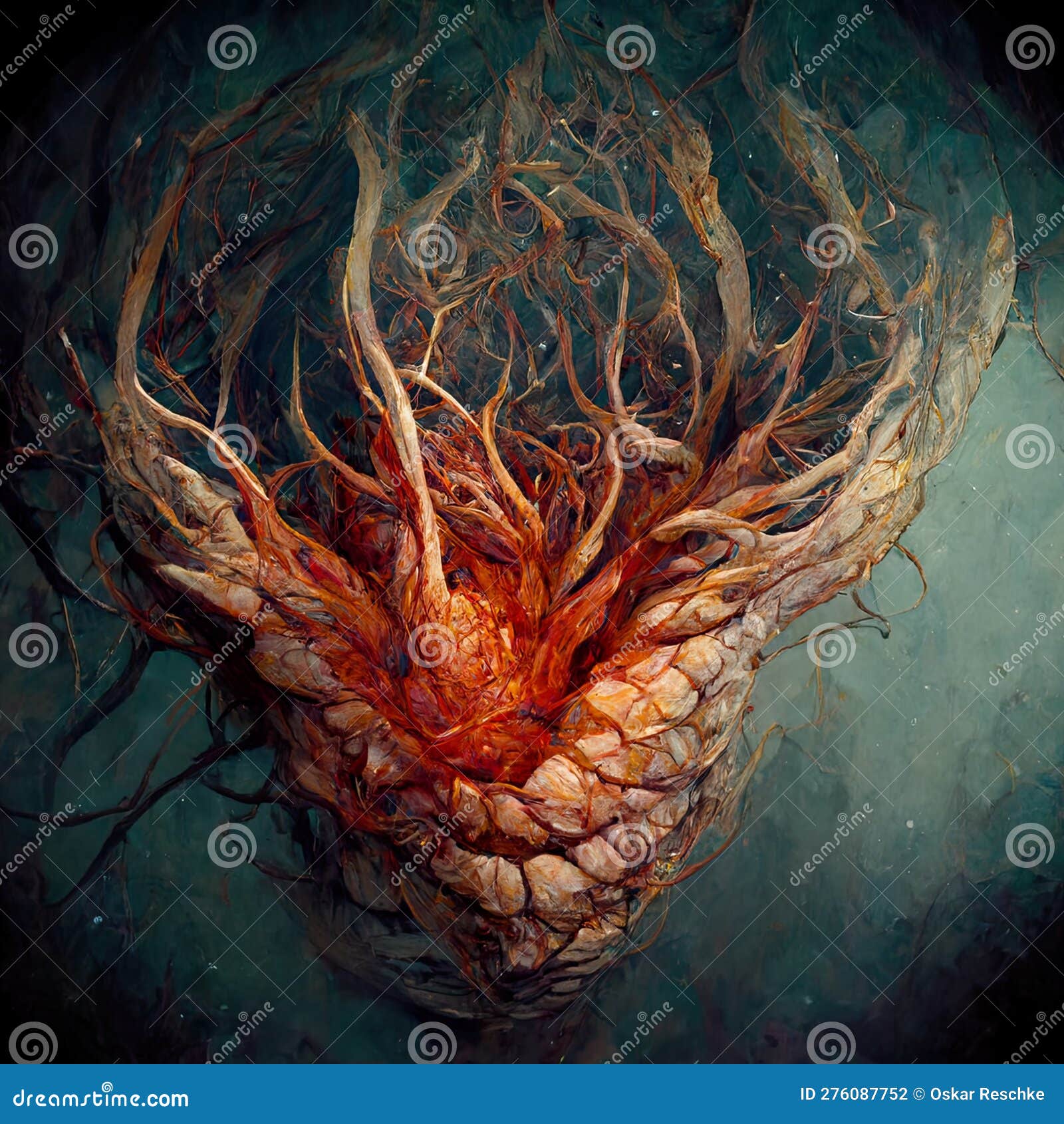 Twisted alien bones stock illustration. Illustration of pattern - 276087752