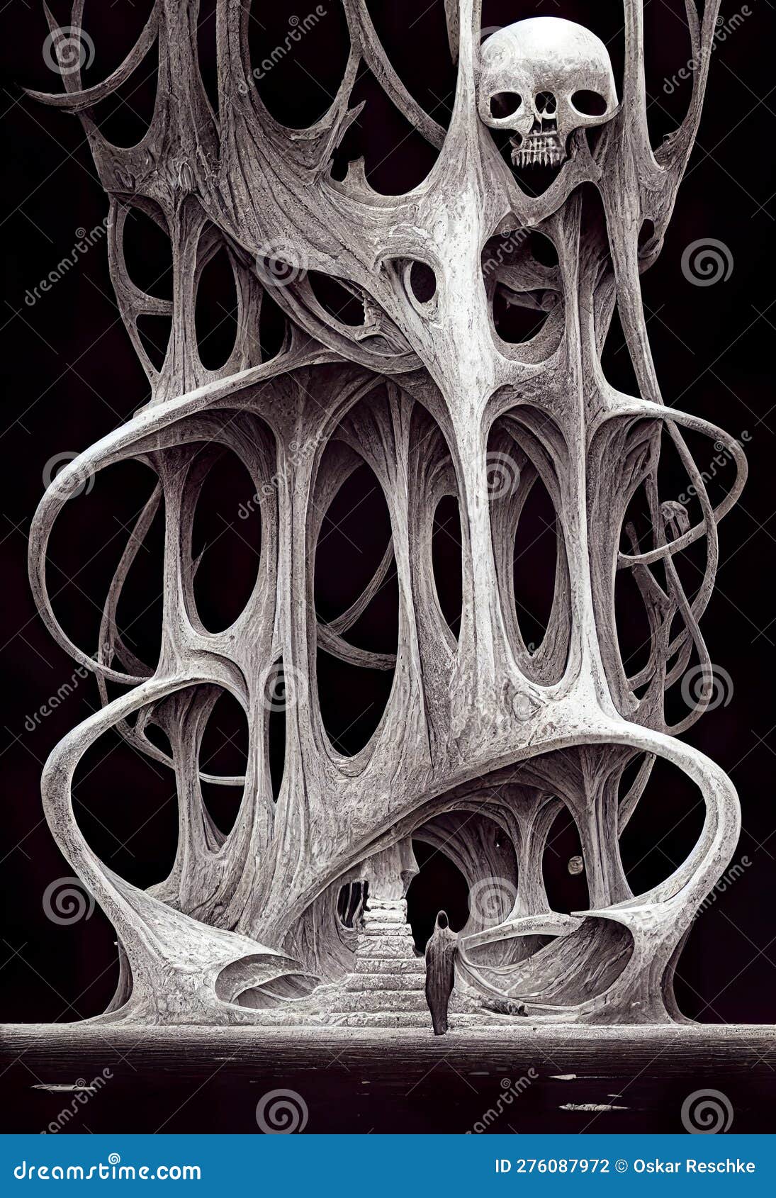 Twisted alien bones stock illustration. Illustration of organ - 276087972