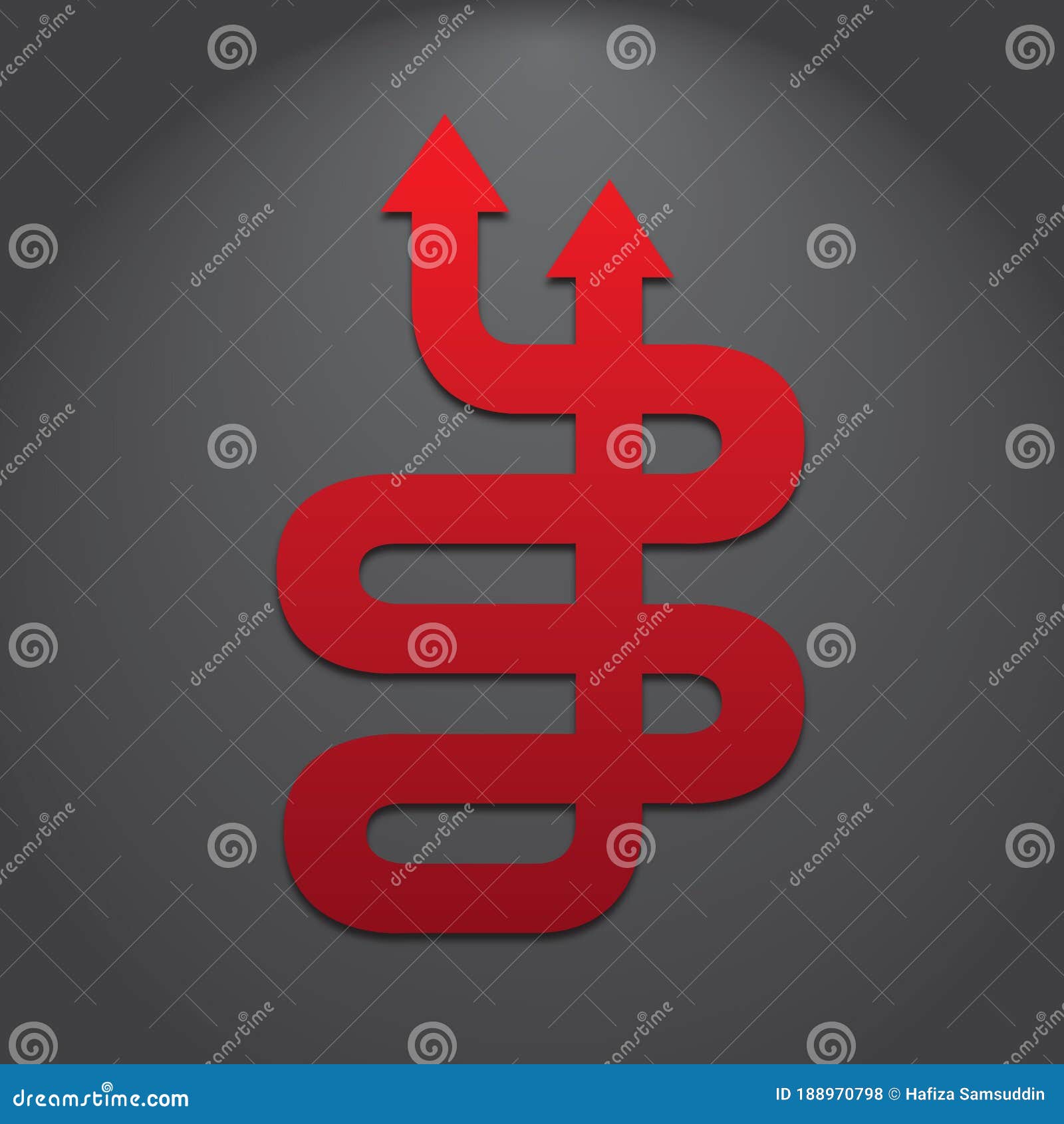 Twisted Arrows. Vector Illustration Decorative Design Stock Vector ...