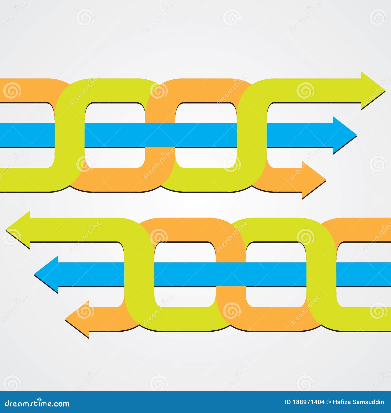 Twisted Arrows. Vector Illustration Decorative Design Stock Vector ...