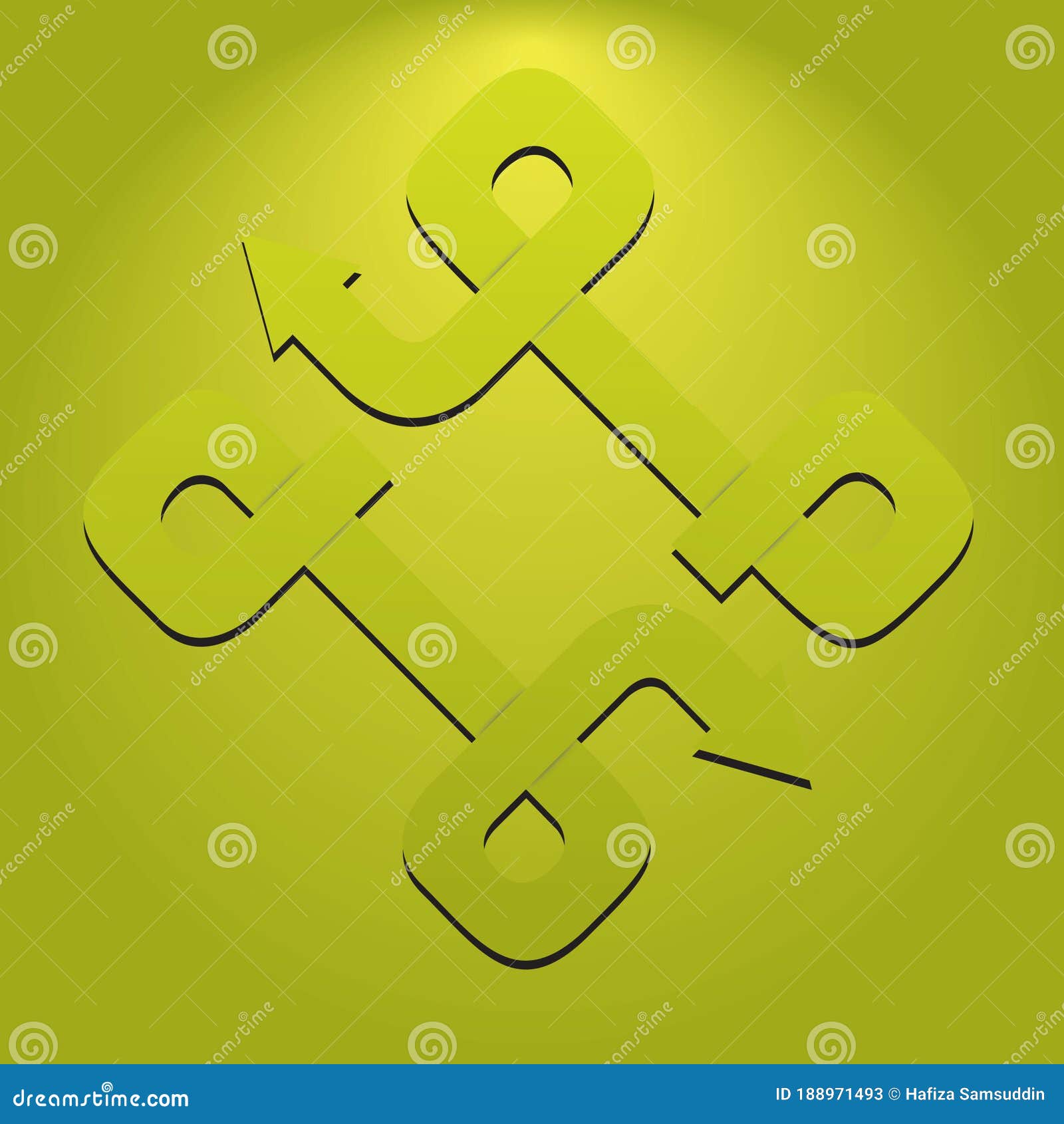 Twisted Arrows. Vector Illustration Decorative Design Stock Vector ...