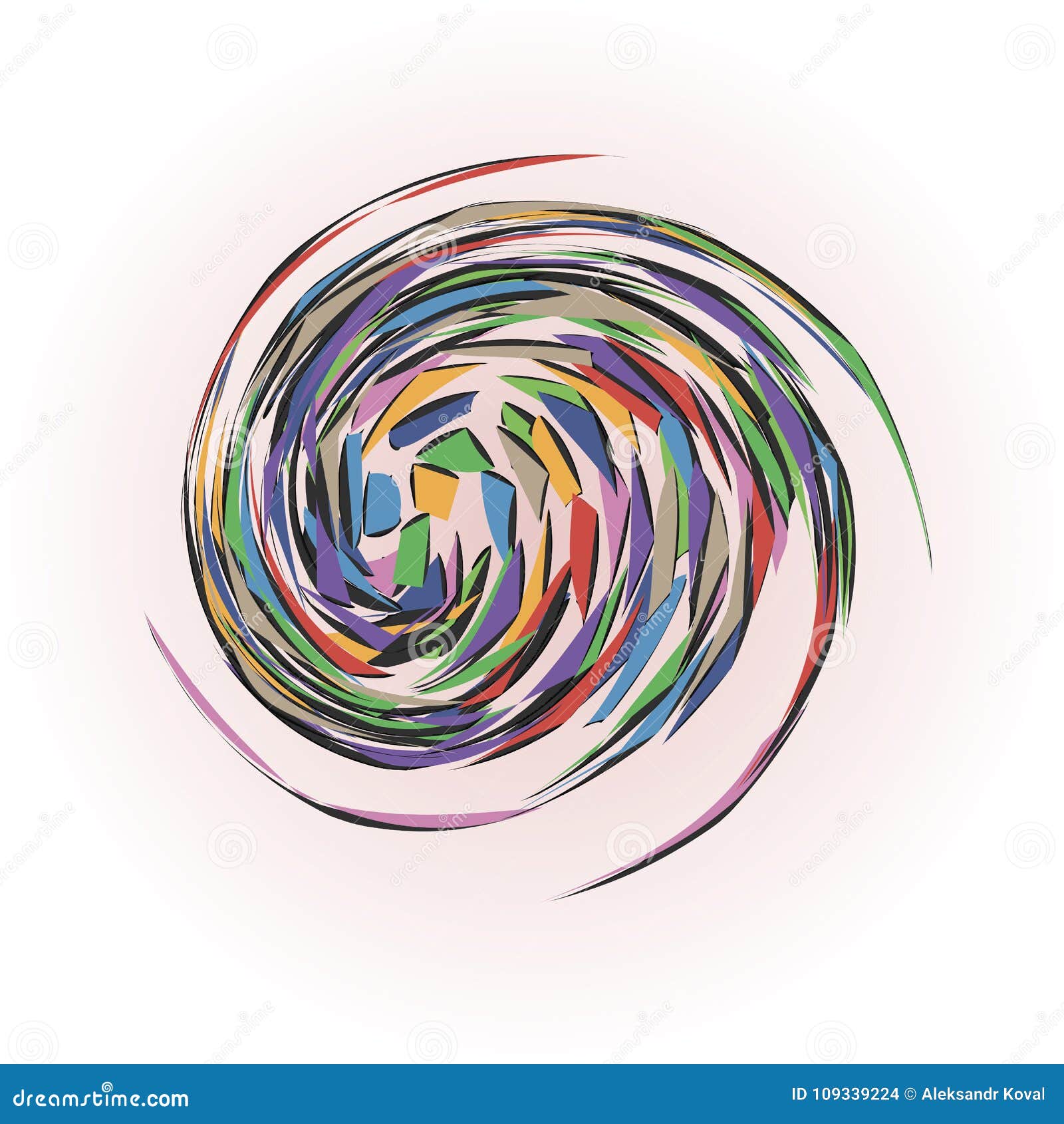 A Twisted Barbed Multicolored Ball. Stock Vector - Illustration of ...