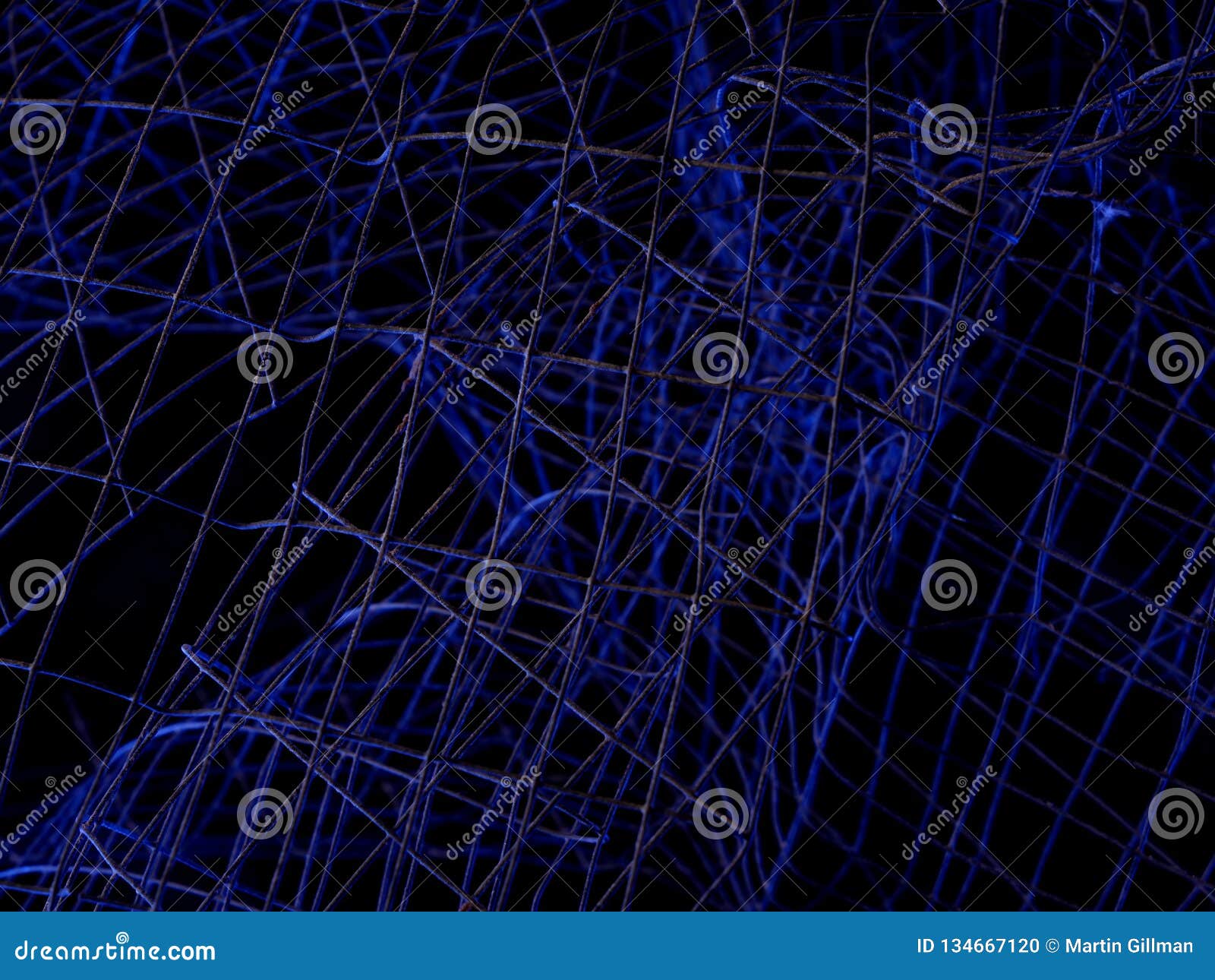 Twisted and Bent Galvanised Wire Mesh. Stock Photo - Image of ...