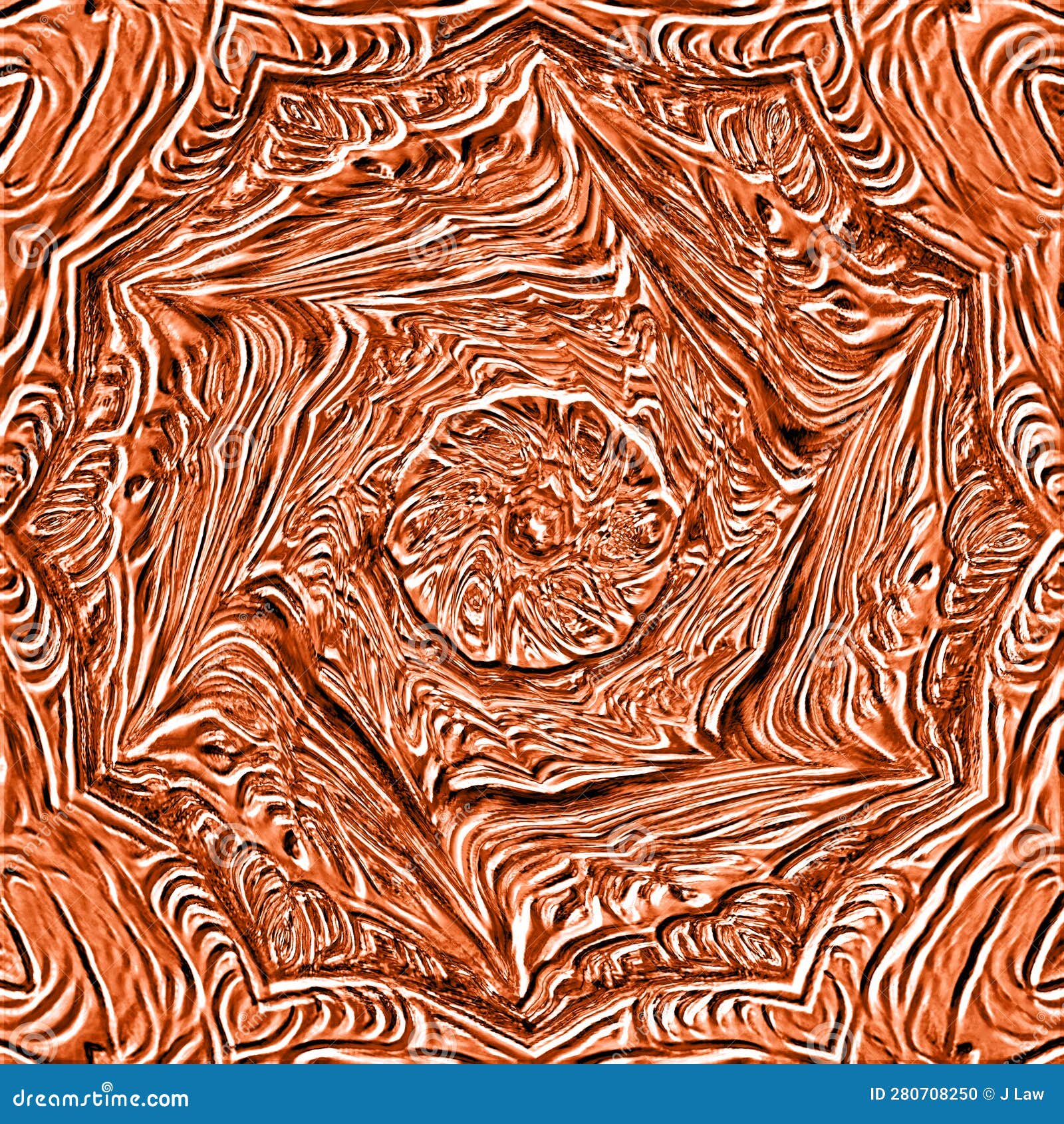 Copper Coloured Twisted Embossed Pattern and Design Stock Illustration - Illustration of minimal ...